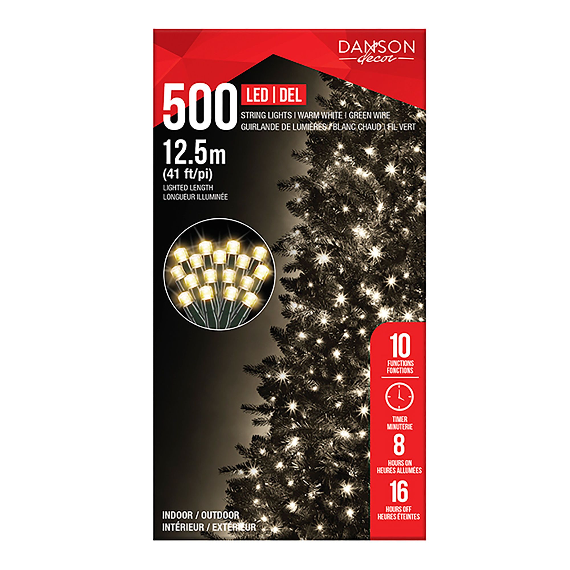 Set of 500 LED Lights - 3 mm - Warm White from DANSON | BMR