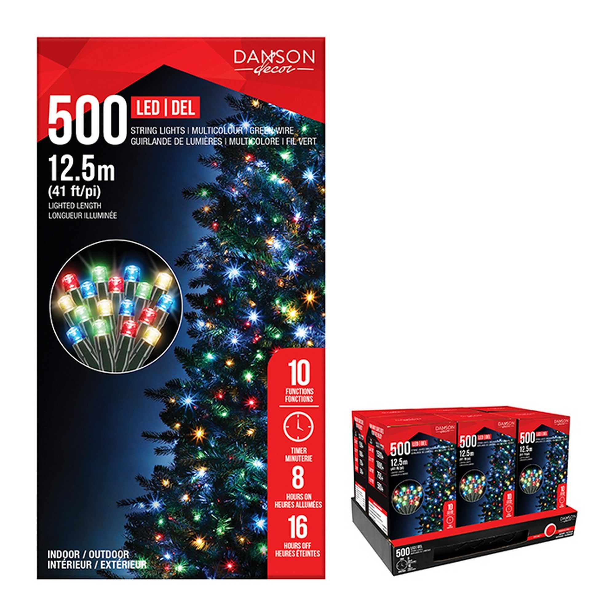 Set of 500 LED Lights - 3 mm - Multi-Color from DANSON | BMR