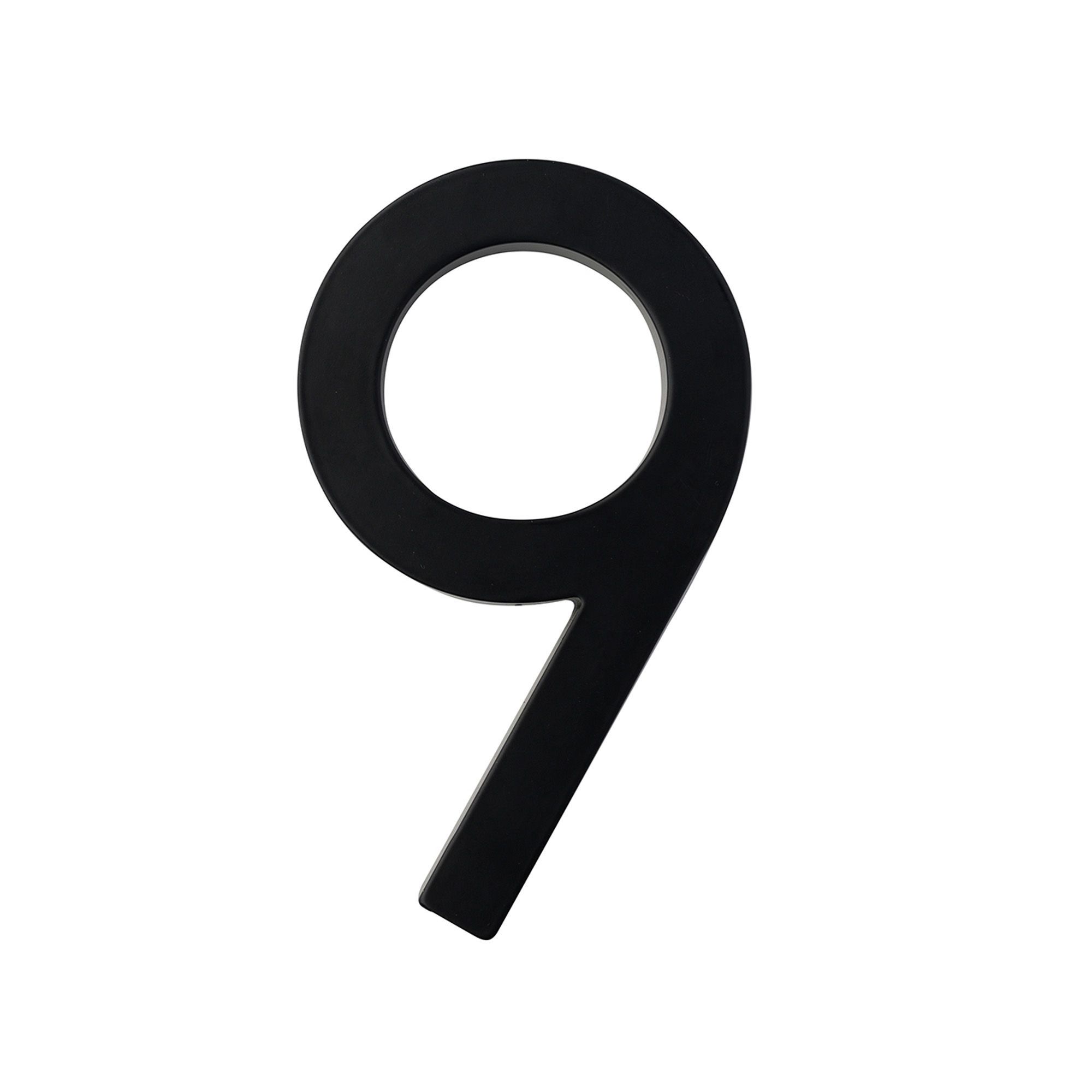 Designer Style House Number #9 - Matte Black - 5" from TAYMOR | BMR