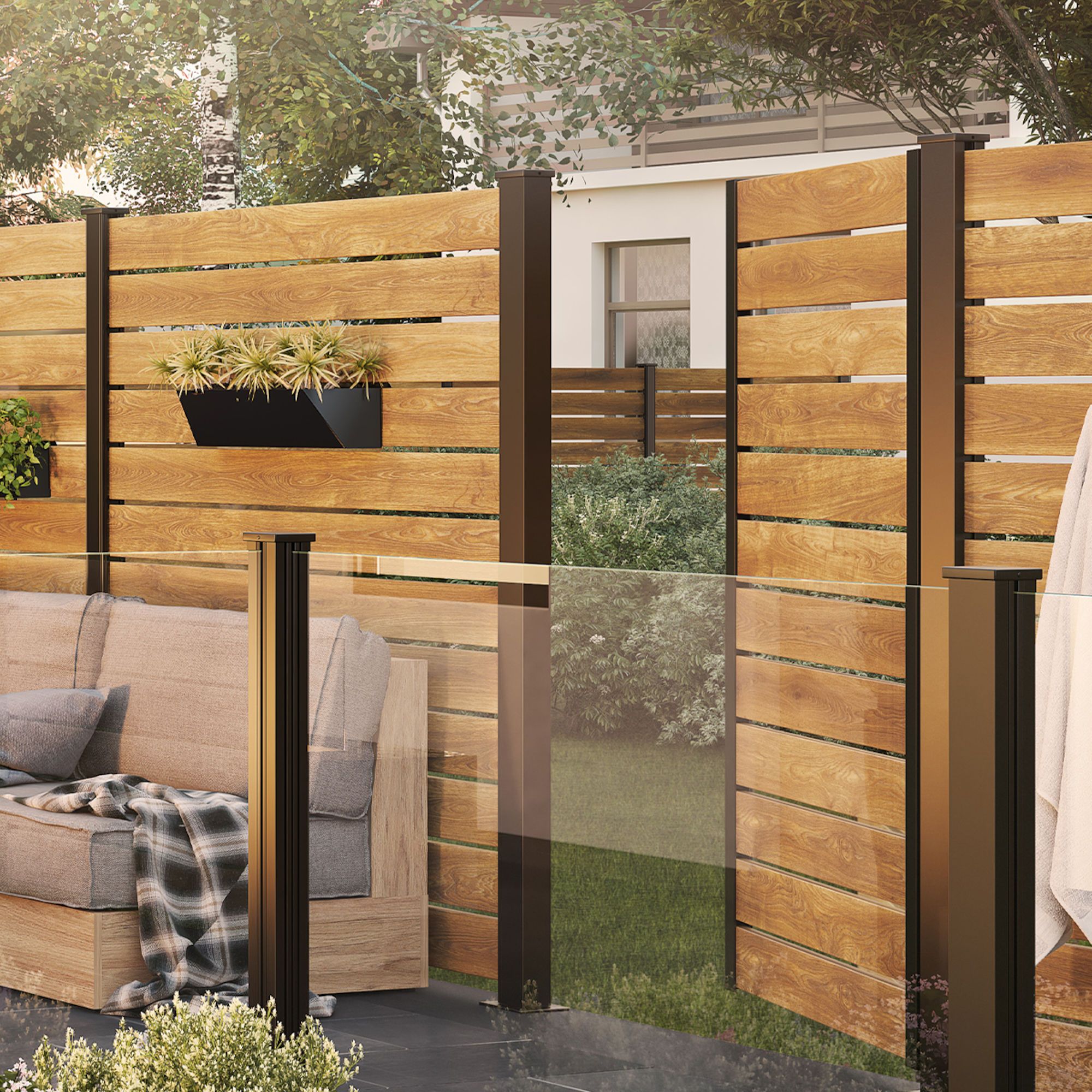 Gate Frame Kit - 72" - Black - 2/Pkg from HOFT | BMR