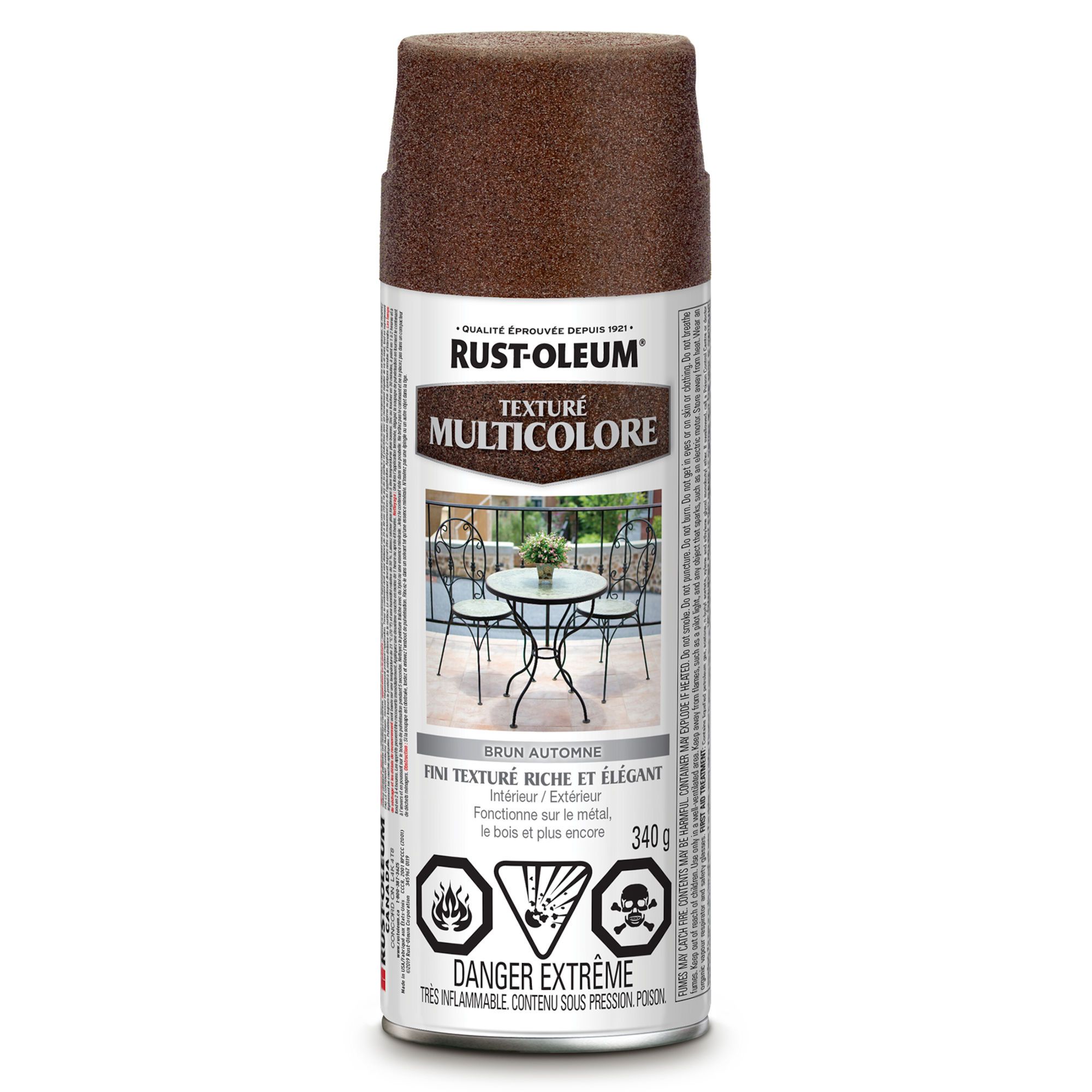Stops Rust Textured Spray Paint - Autumn Brown - 340 g from RUST-OLEUM ...