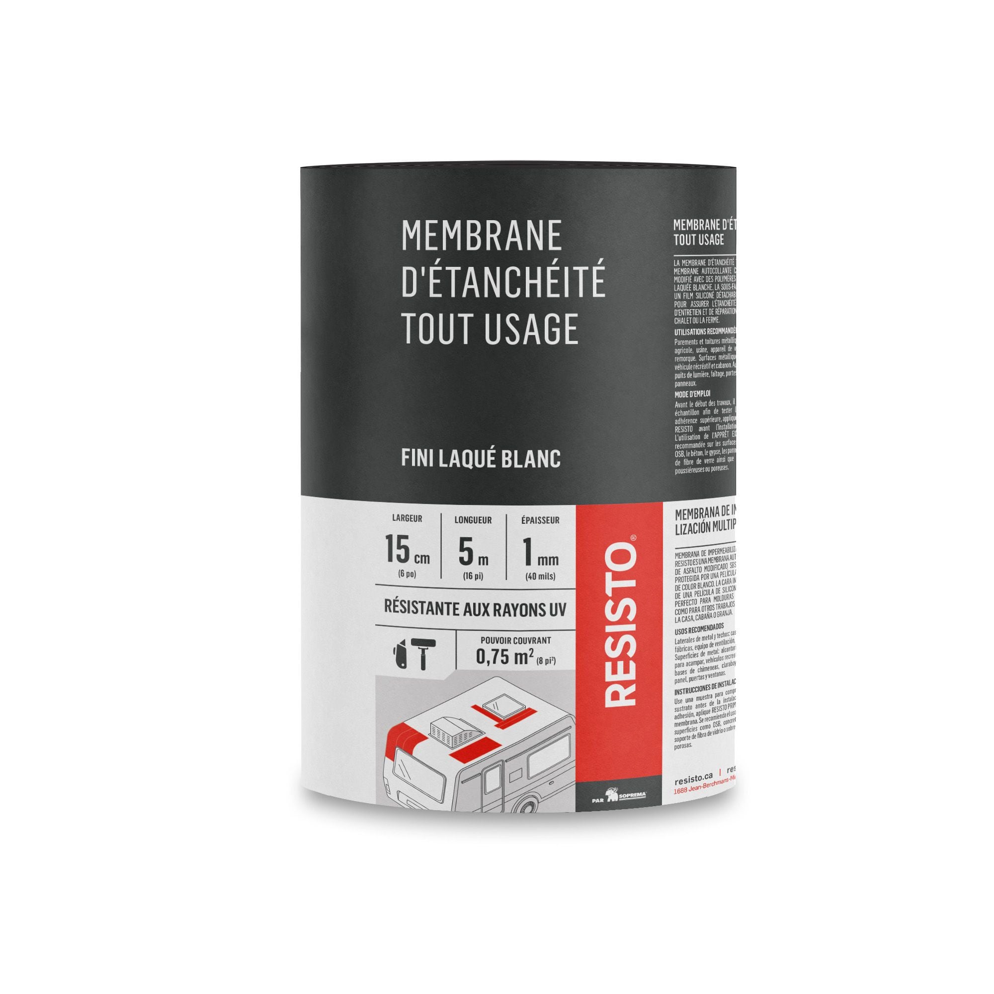 Multipurpose Waterproofing Membrane, Lacquered White, 6" x 16' from ...