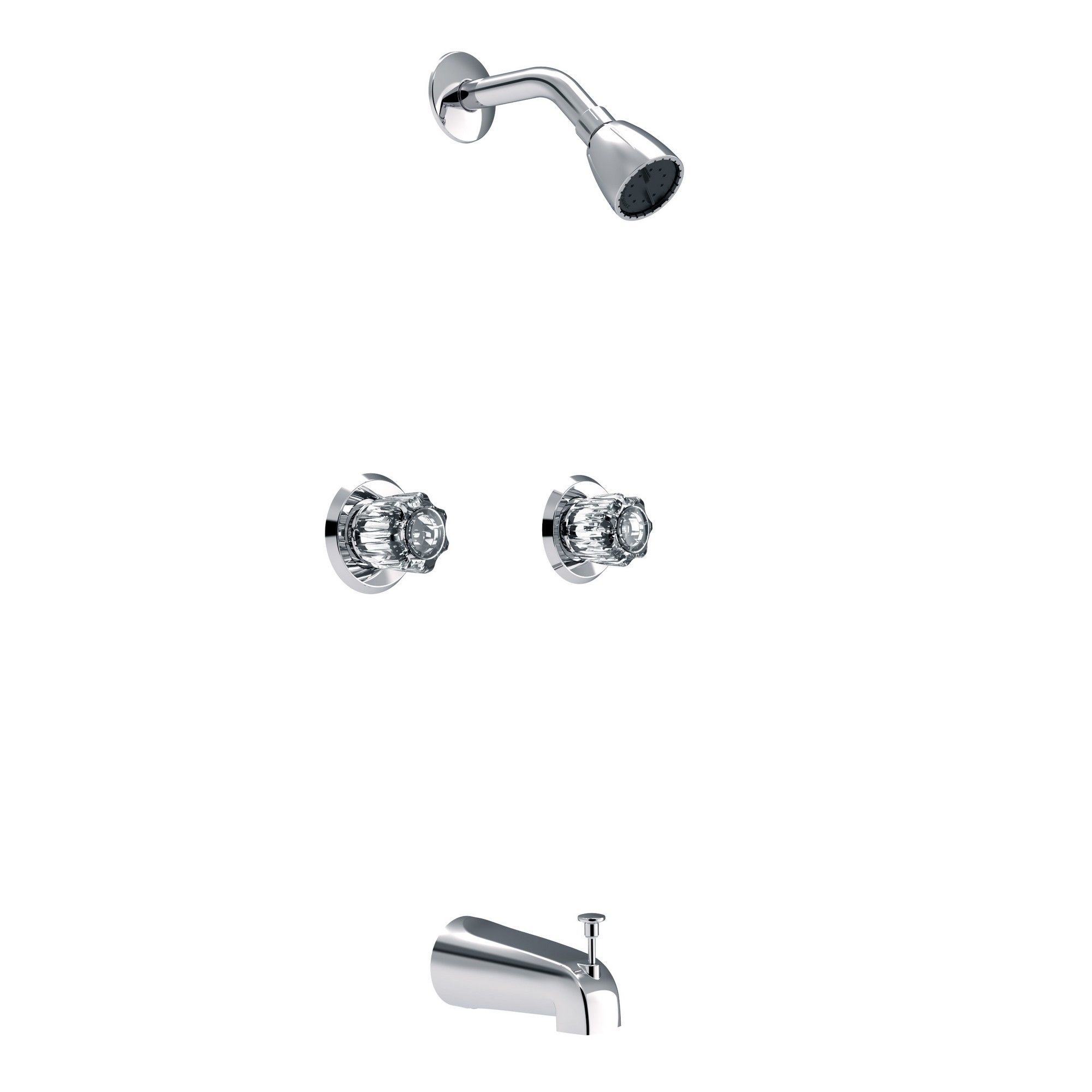 Robinet bain/douche Nomis, 2 poignées, chrome, 7 morceaux de FIXEL | BMR