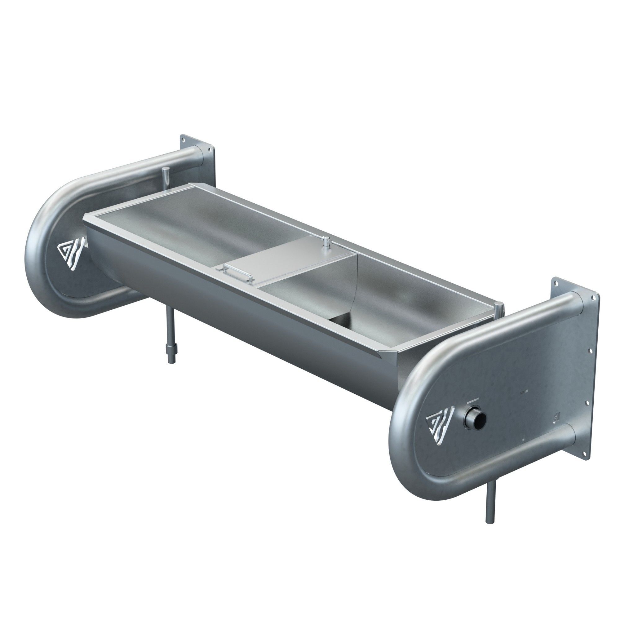 Round Bottom Trough With Wall Mounts - 48" from CANARM | BMR