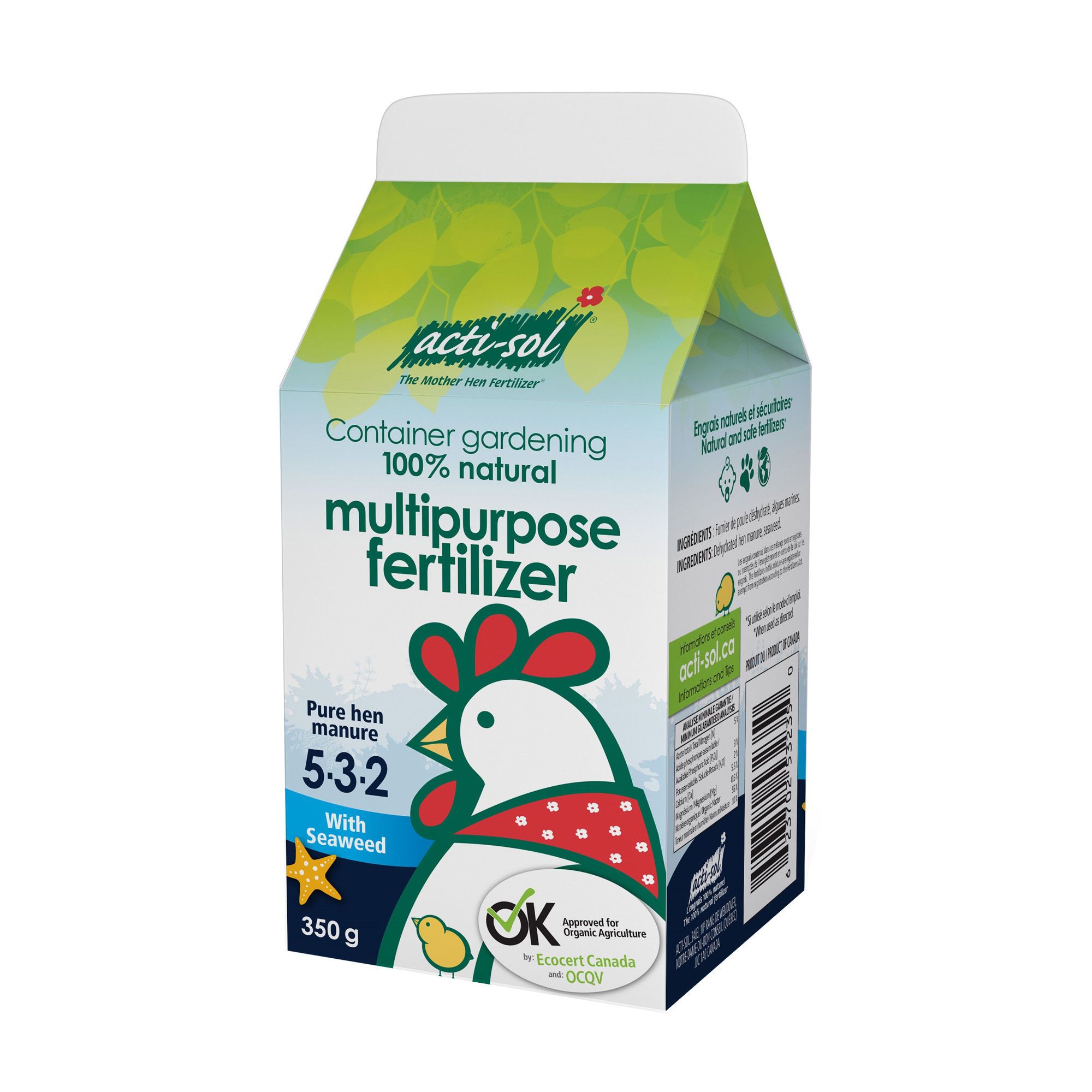 Pure Hen Manure Fertilizer - 5-3-2 - 350 g from ACTI-SOL | BMR
