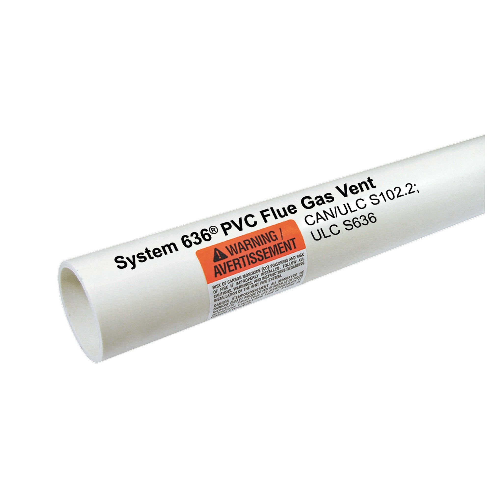 System 636 PVC FGV Pipe - Plain End - 2" x 10' - White from IPEX | BMR