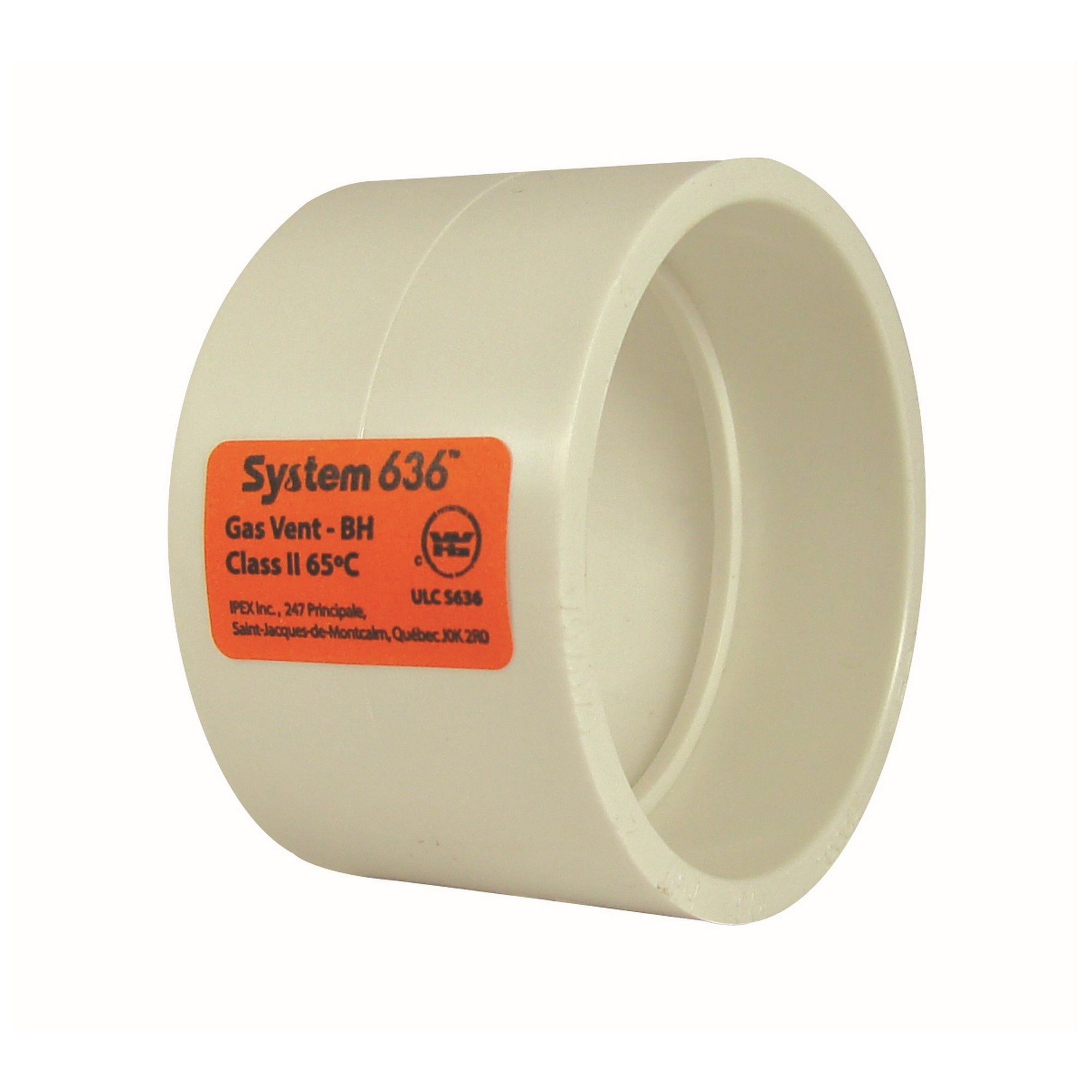 System 636 PVC FGV Coupling - Hub - 2" - White from IPEX | BMR