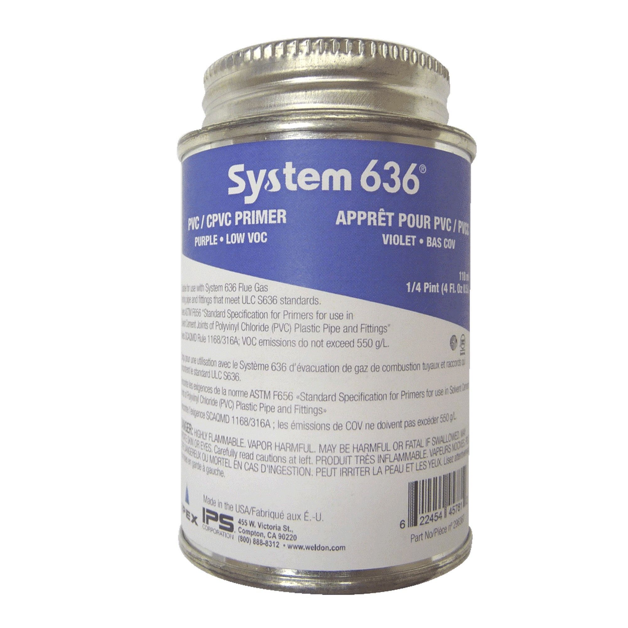 System 636 PVC/CPVC Primer - 473 ml - Purple from IPEX | BMR