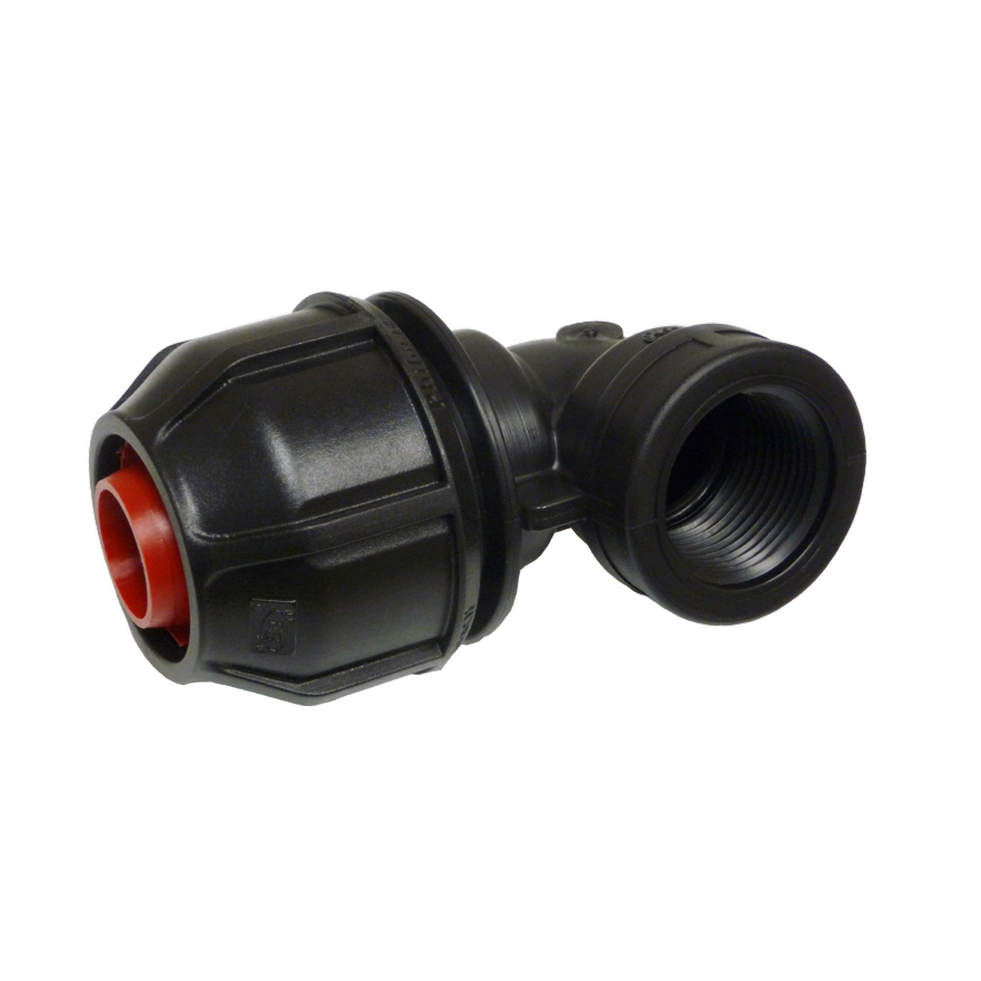 90˚ Elbow for Polyethylene Pipe - 1” - FPT - Black from IPEX | BMR