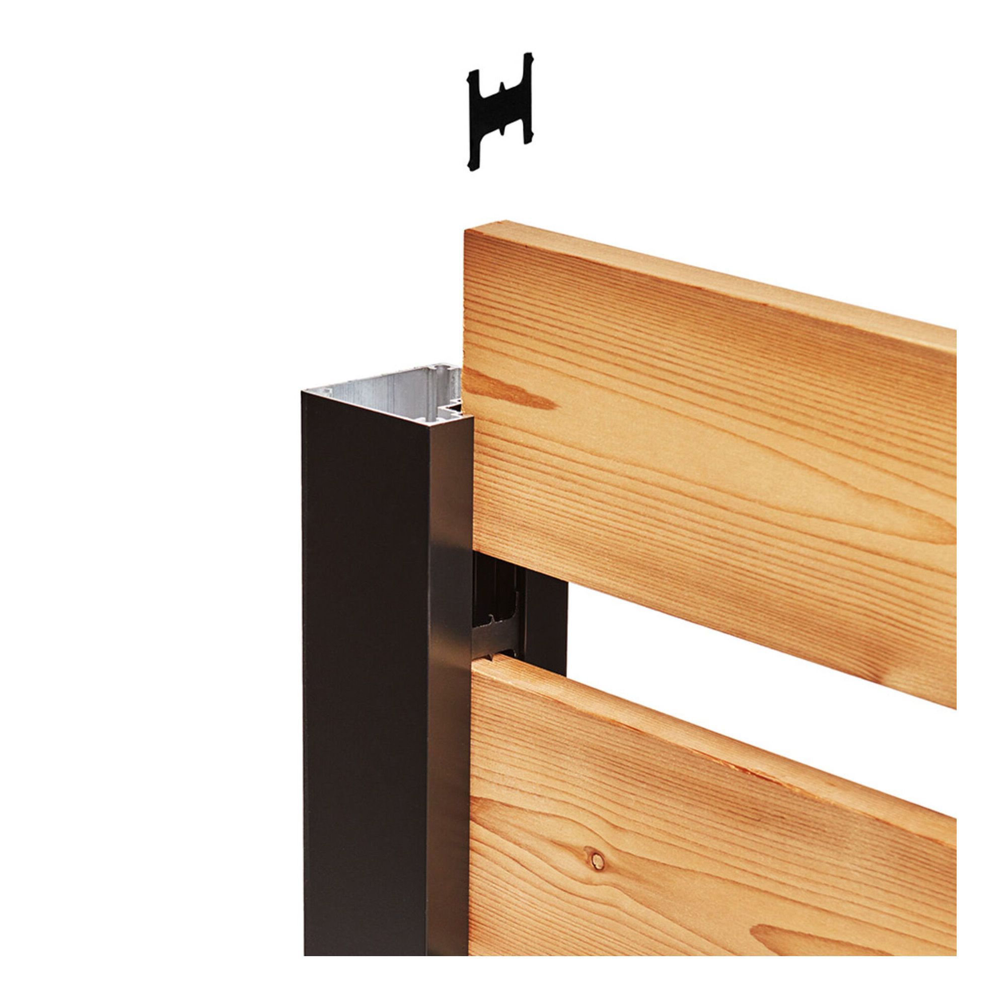 Ensemble de poteaux de fin, 72", noir de HOFT | BMR
