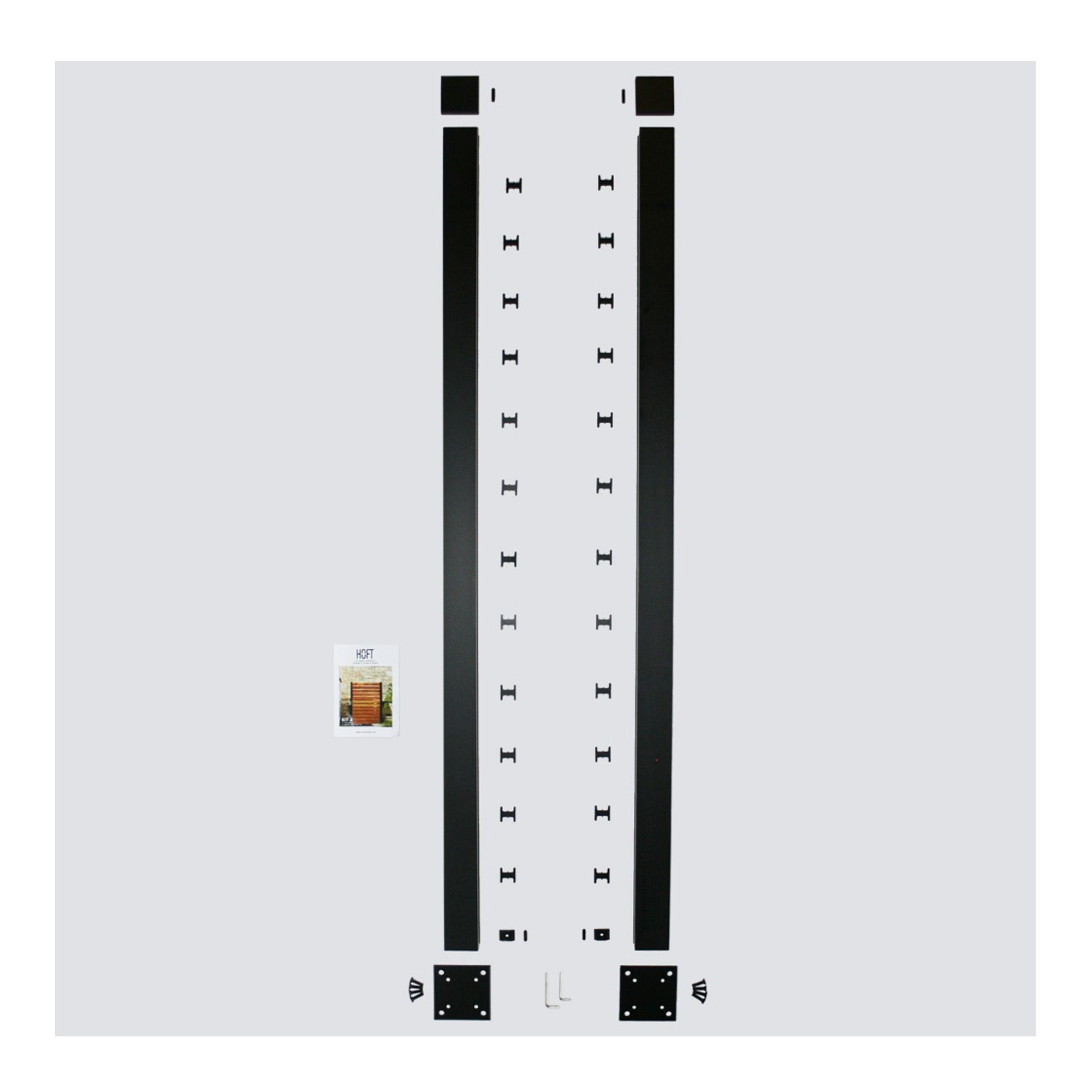Ensemble de poteaux de fin, 72", noir de HOFT | BMR