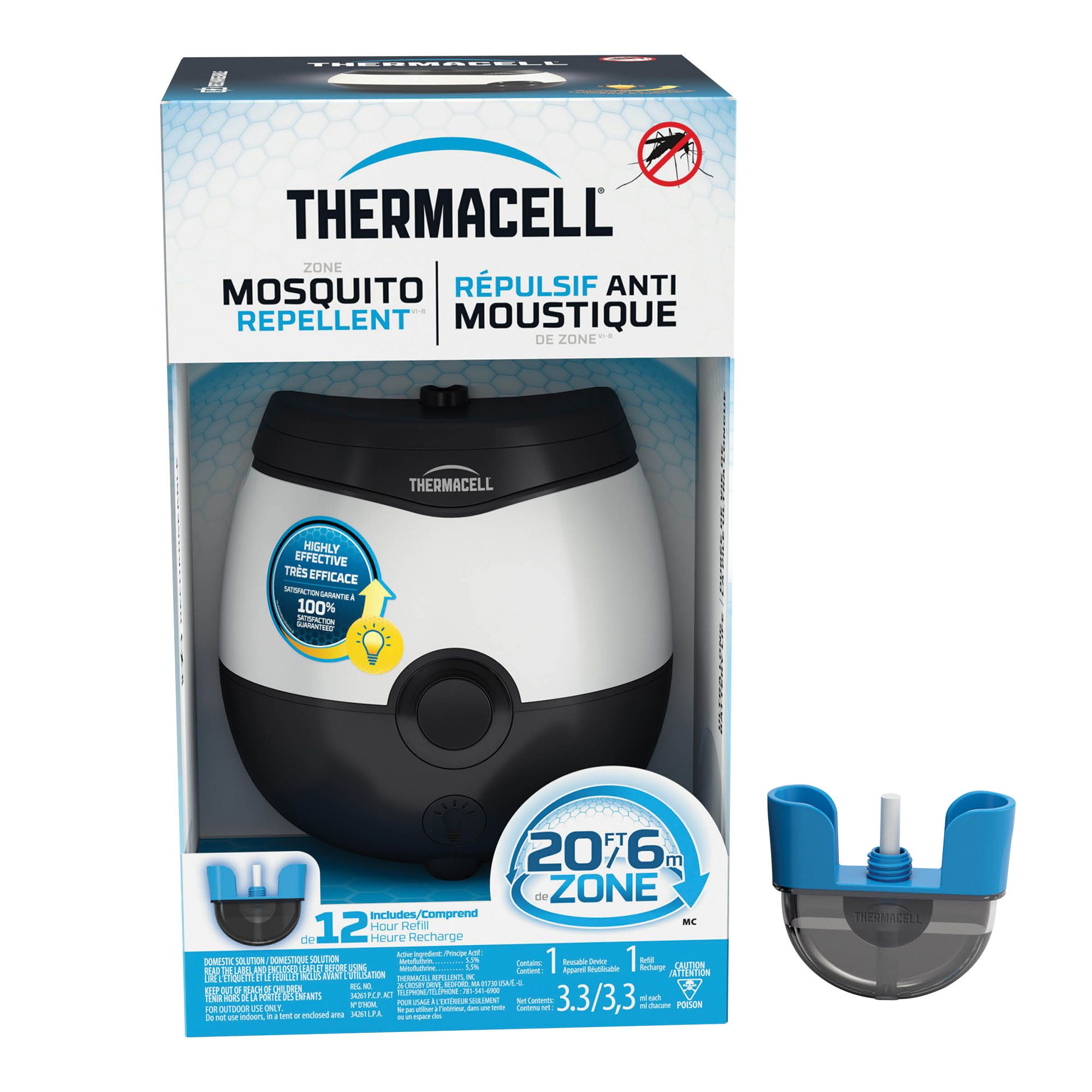 Chasse-moustiques rechargeable Thermacell, lumineux de THERMACELL | BMR