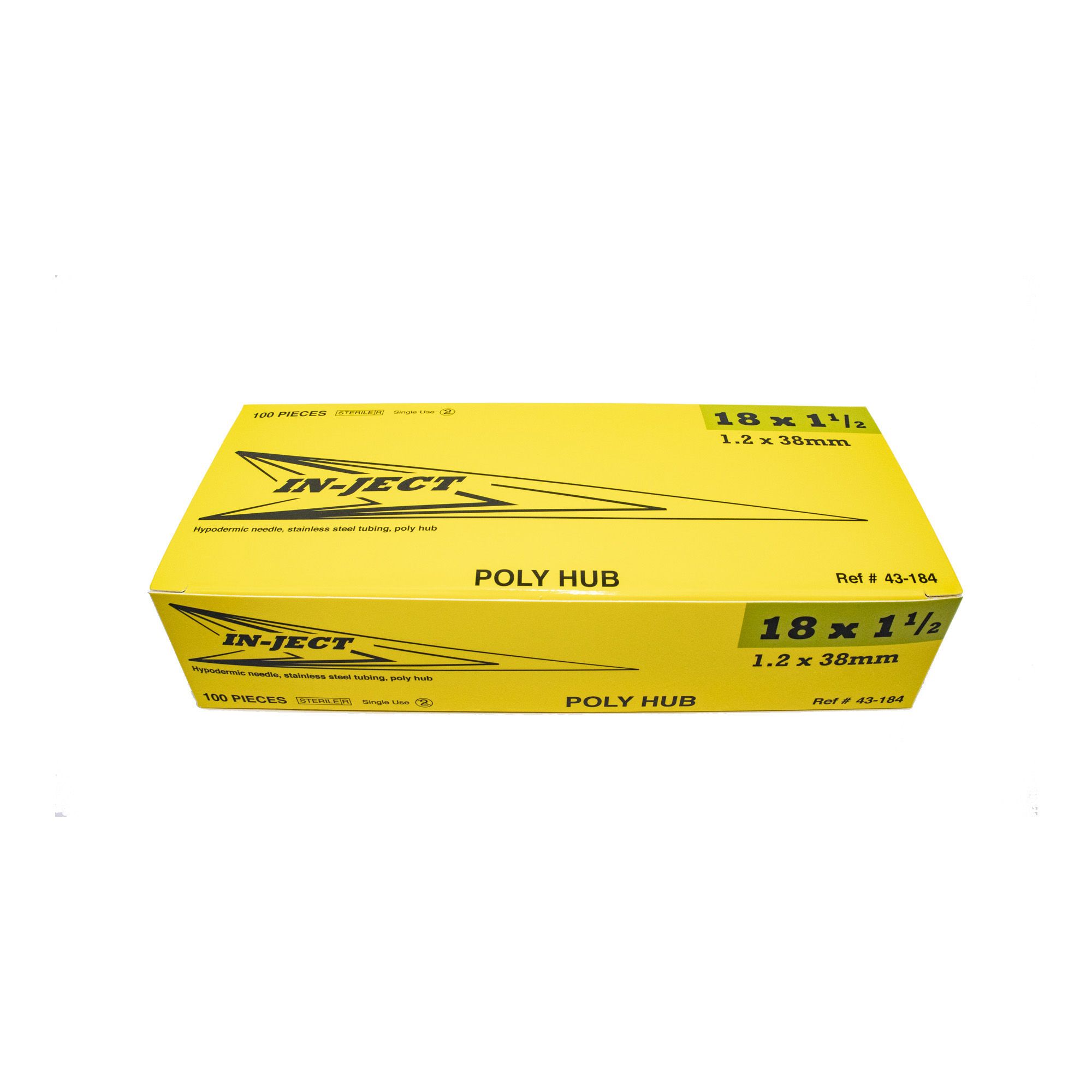 Poly Hub Needle 18 g X 1 1/2" - 100/Pkg from UKAL CANADA | BMR