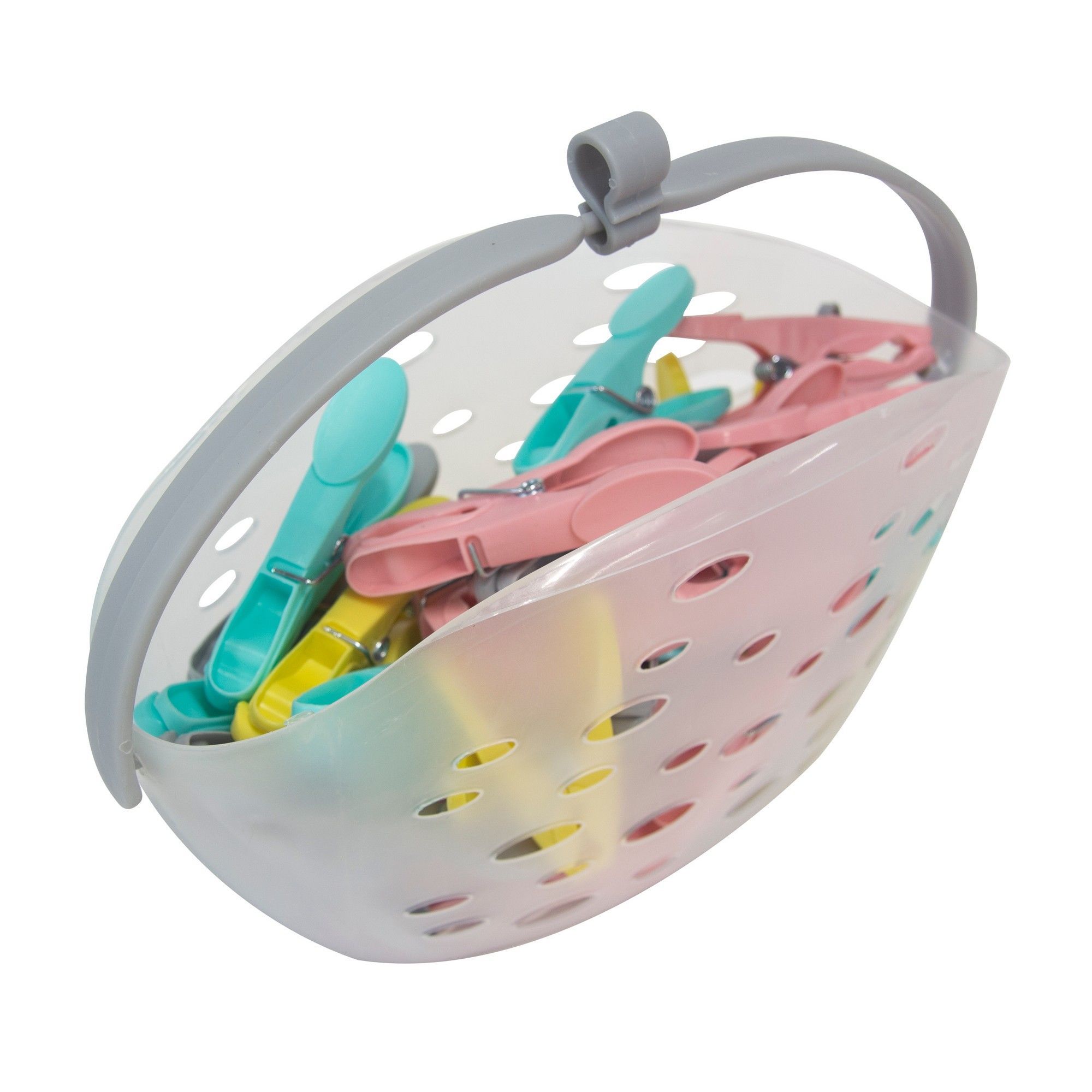 Plastic Basket with 36 Plastic Clothespins from KINGCORD | BMR