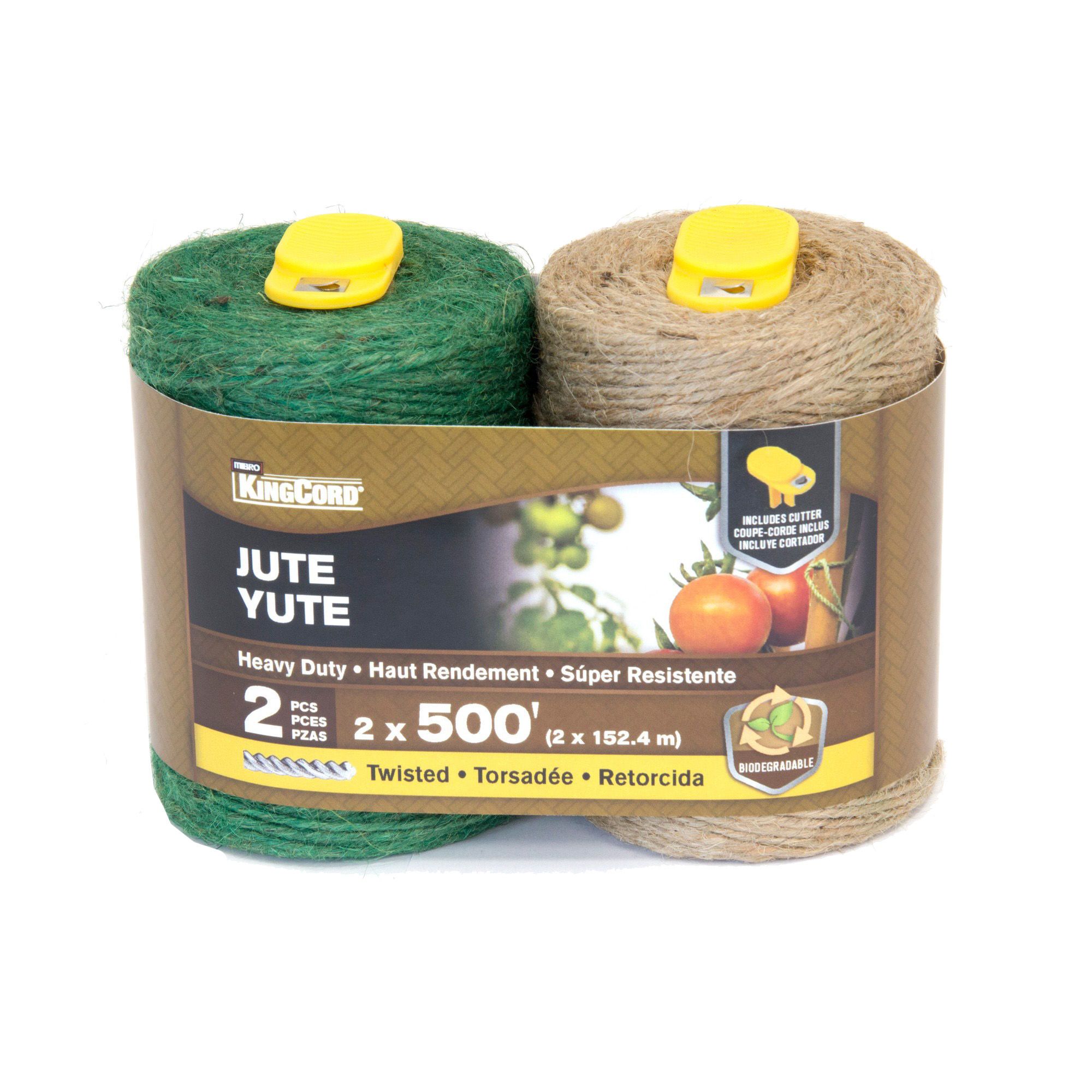 Jute Twine - Green/Natural - #24 x 190' - 2/Pkg from KINGCORD | BMR