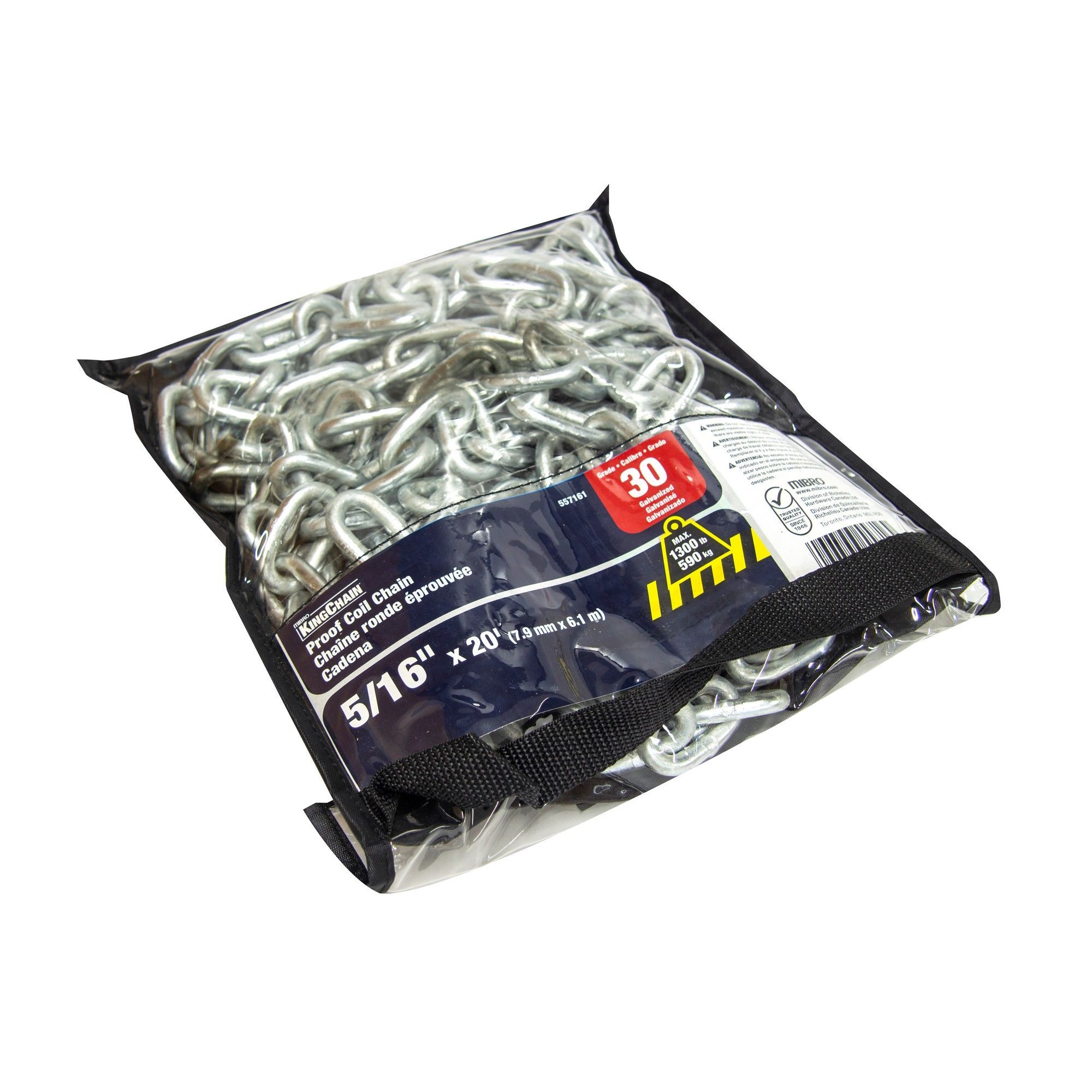 Grade 30 Chain - Galvanized - 5/16" x 20' from KINGCHAIN | BMR
