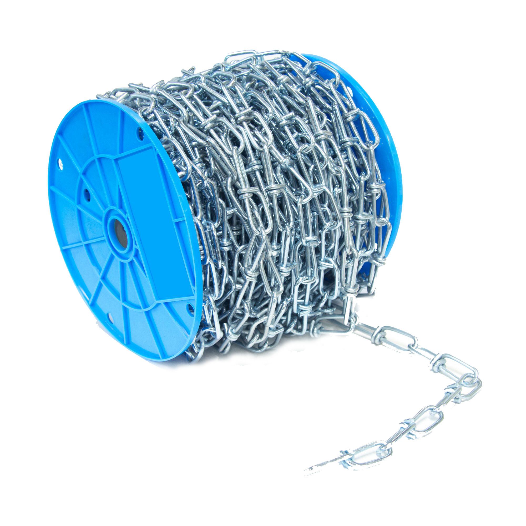 Twist Link Tenso Zinc Machine Chain - 3/0 - 5/32" x 100' from KINGCHAIN ...