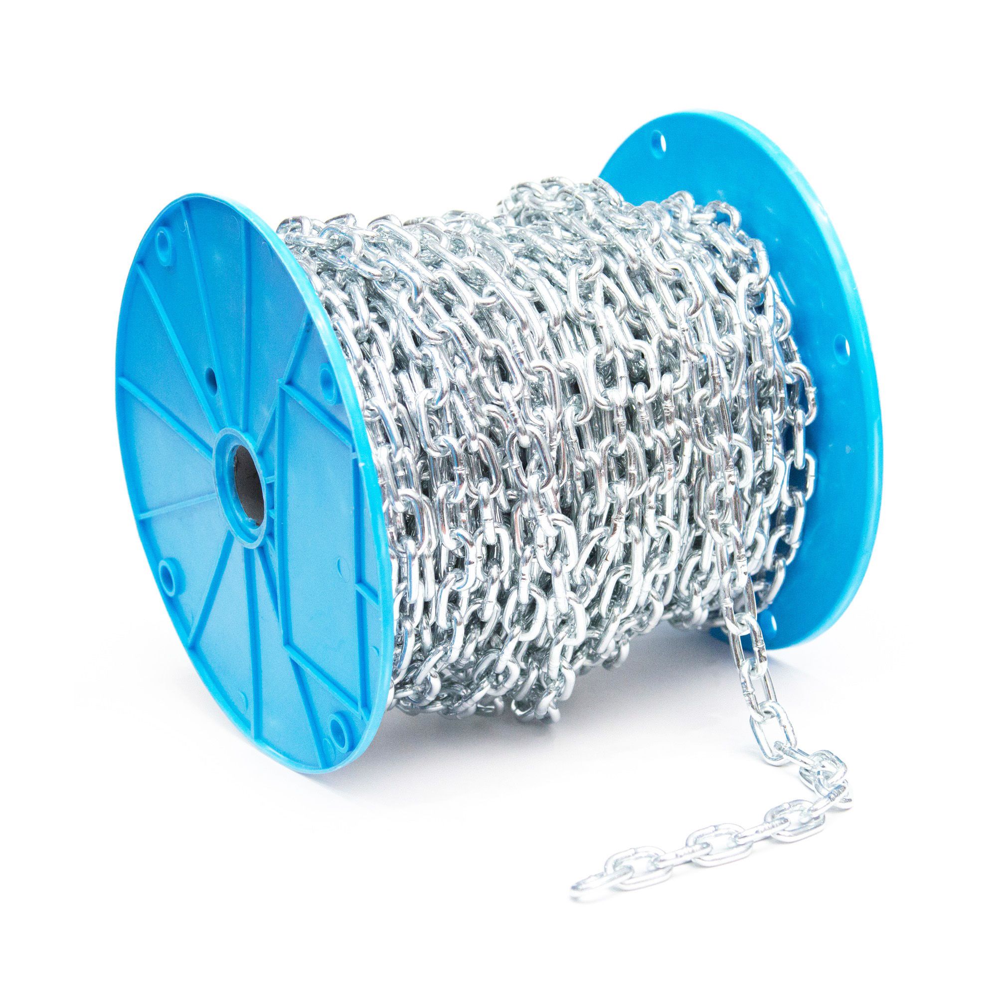 Straight Link Machine Chain - #2 - Zinc - 5/32" x 98' from KINGCHAIN | BMR