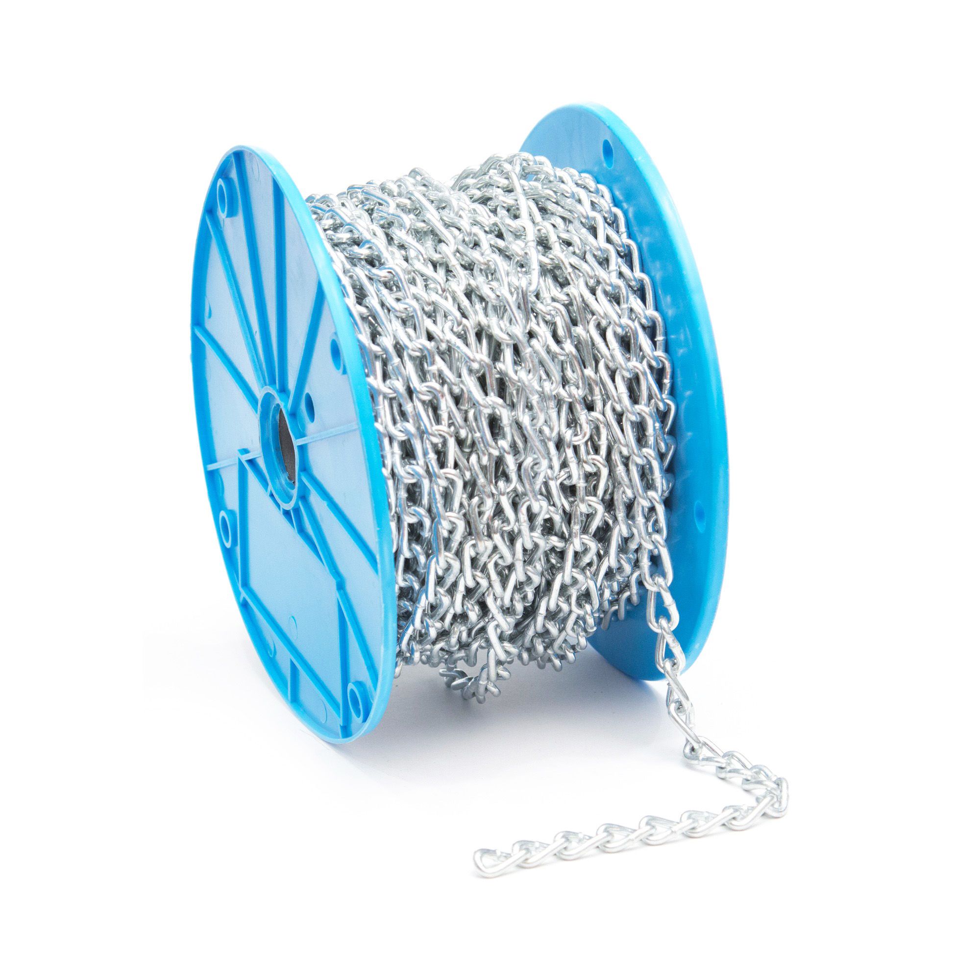 Twist Link Machine Chain - 2/0 - Zinc - 3/16" x 100' from KINGCHAIN | BMR