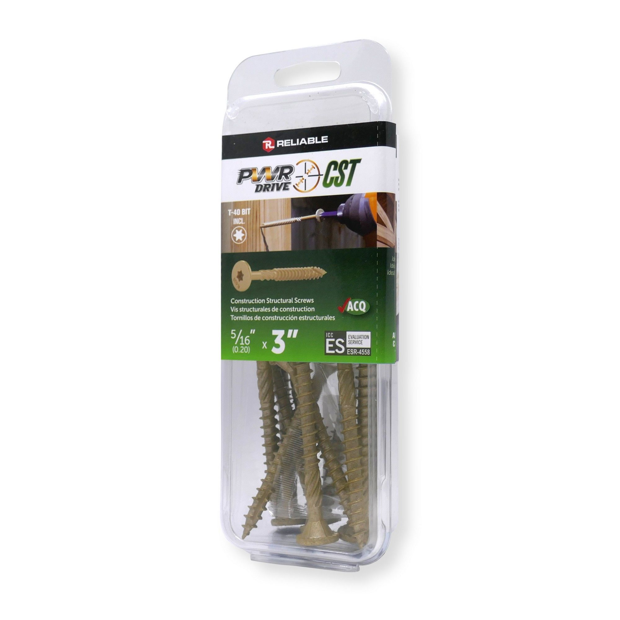 PWR DRIVE CST Structural screw - Oversized Flat Head - 5/16 in x 3 in ...