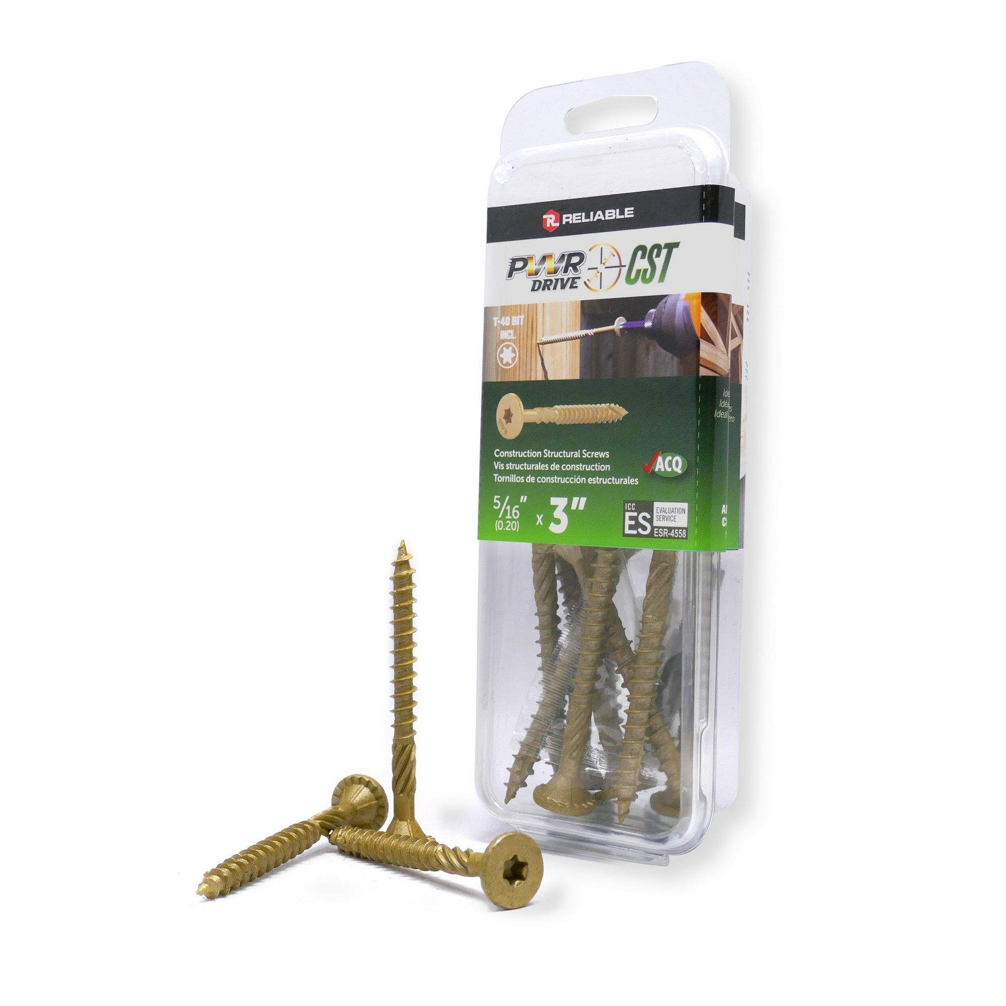 PWR DRIVE CST Structural screw - Oversized Flat Head - 5/16 in x 3 in ...
