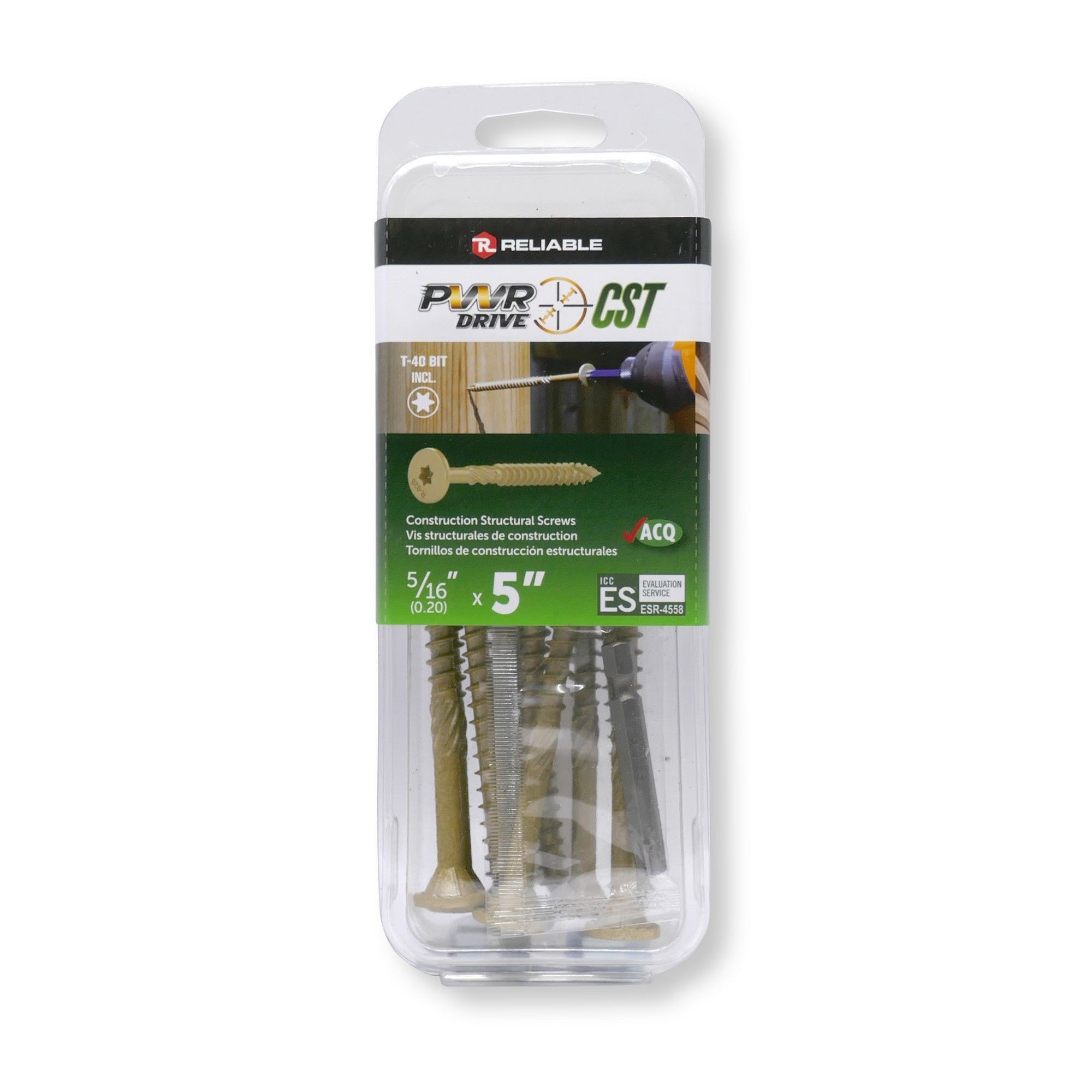 PWR DRIVE CST Structural screw - Oversized Flat Head - 5/16 in x 5 in ...
