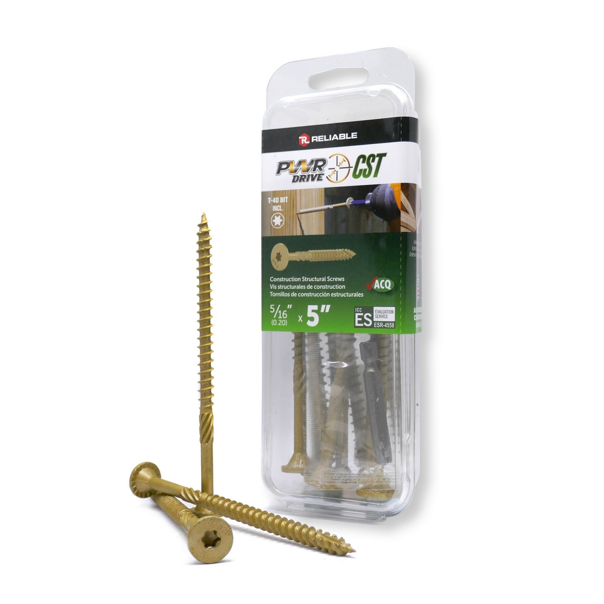 PWR DRIVE CST Structural screw - Oversized Flat Head - 5/16 in x 5 in ...
