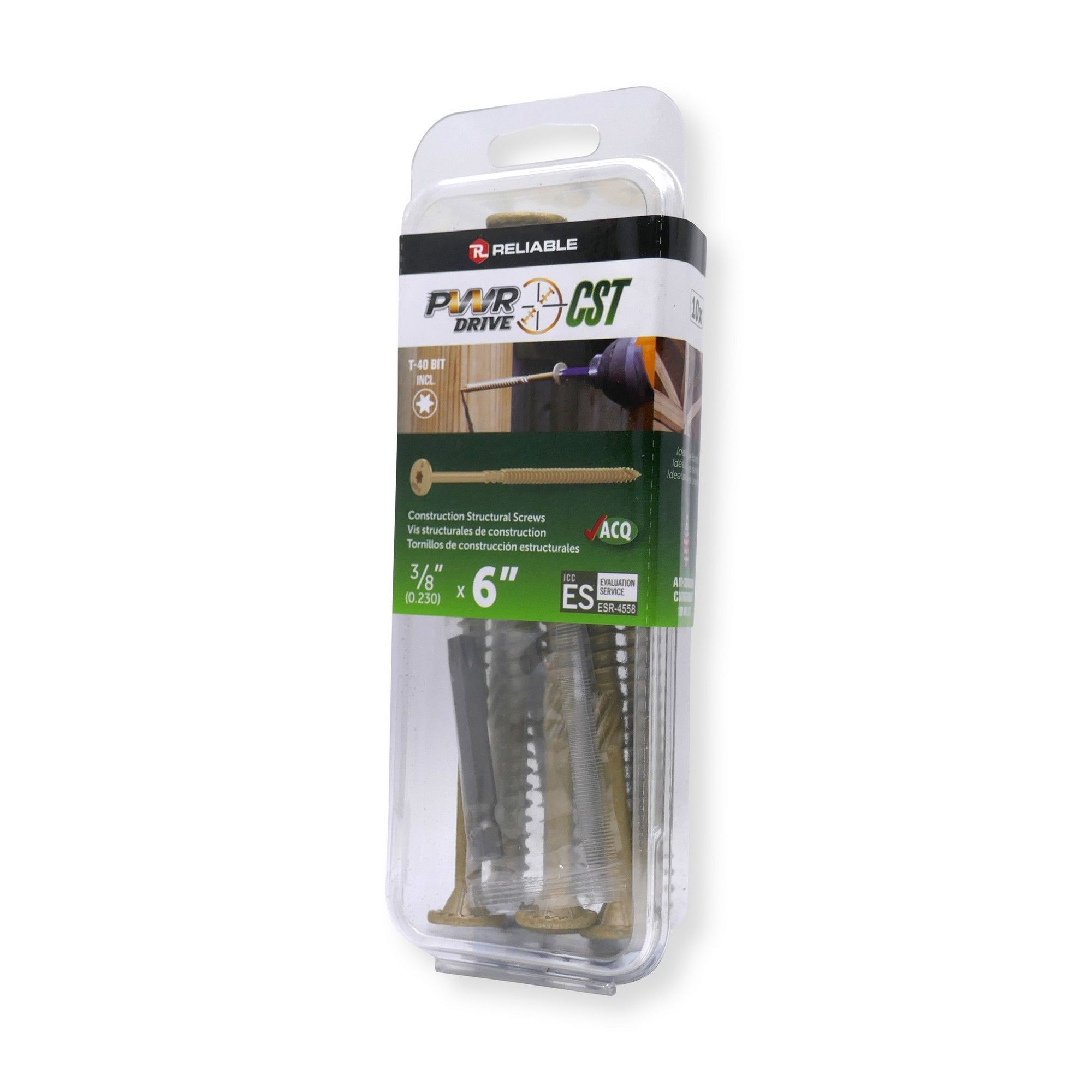 PWR DRIVE CST Structural screw - Oversized Flat Head - 3/8 in x 6 in ...