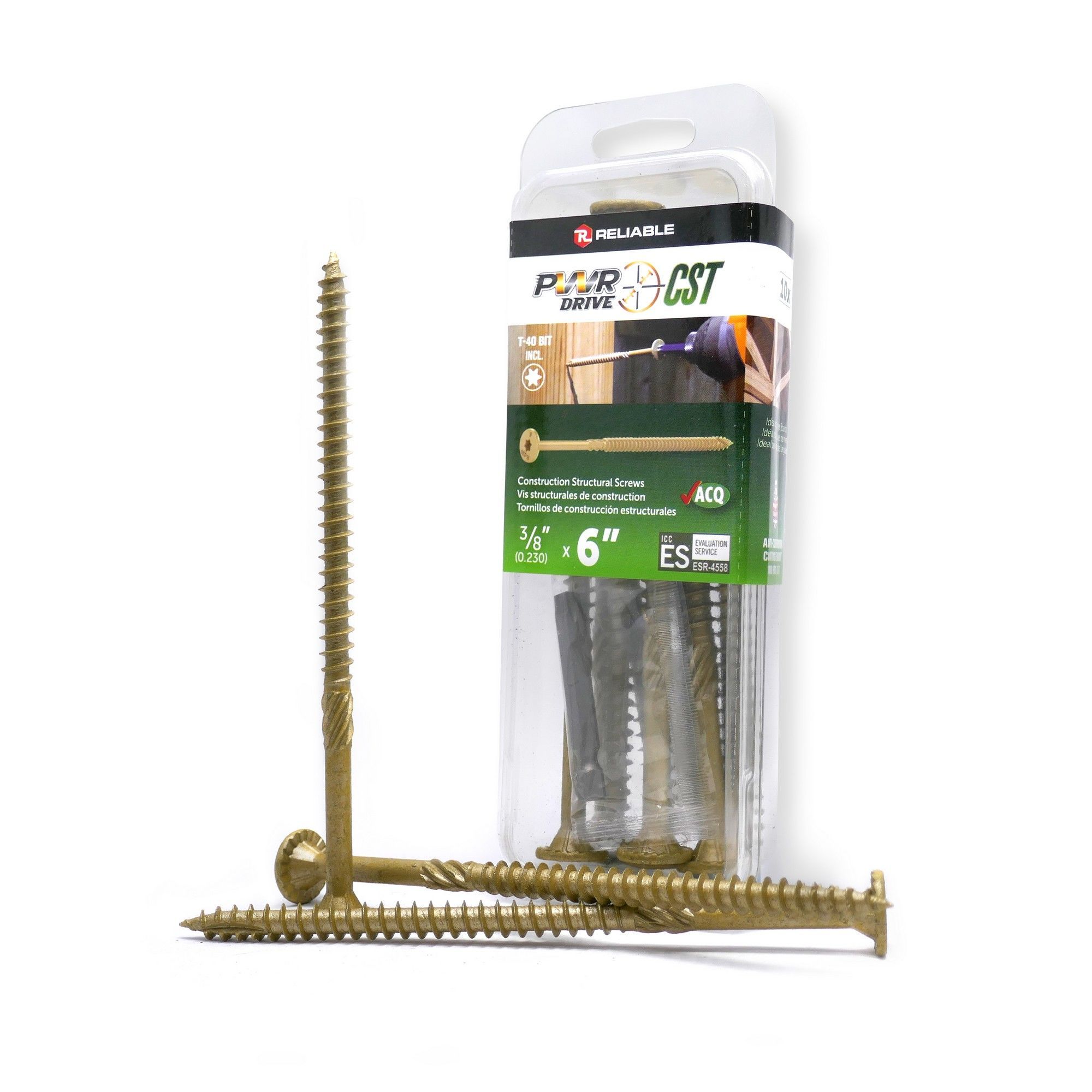 PWR DRIVE CST Structural screw - Oversized Flat Head - 3/8 in x 6 in ...