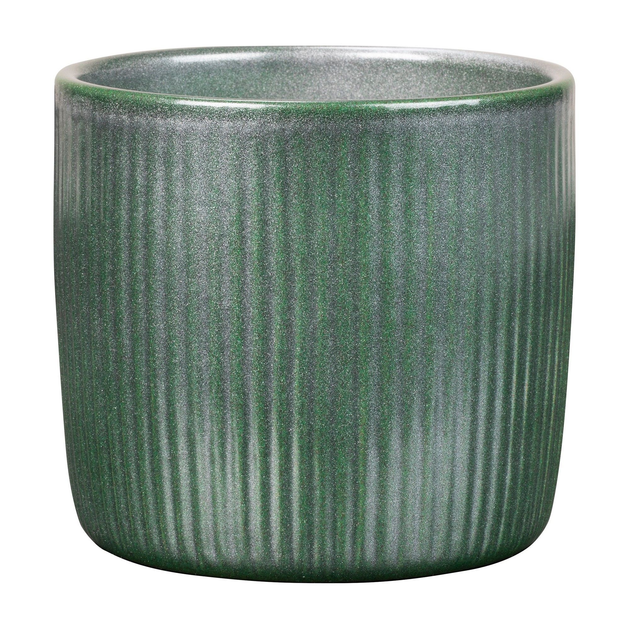 Ceramic Cover Pot - Luxury Green - 13 cm from SCHEURICH | BMR
