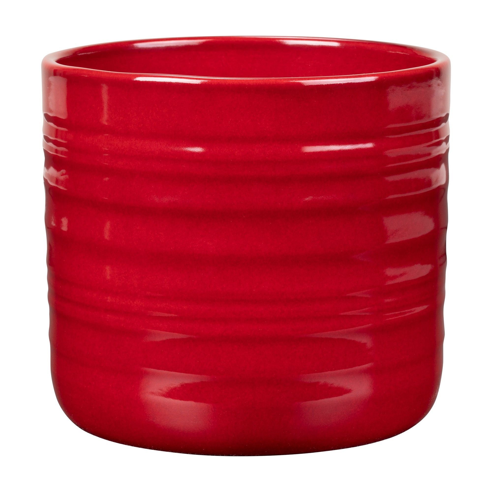 Ceramic Cover Pot - Red Bordeaux - 17 cm from SCHEURICH | BMR