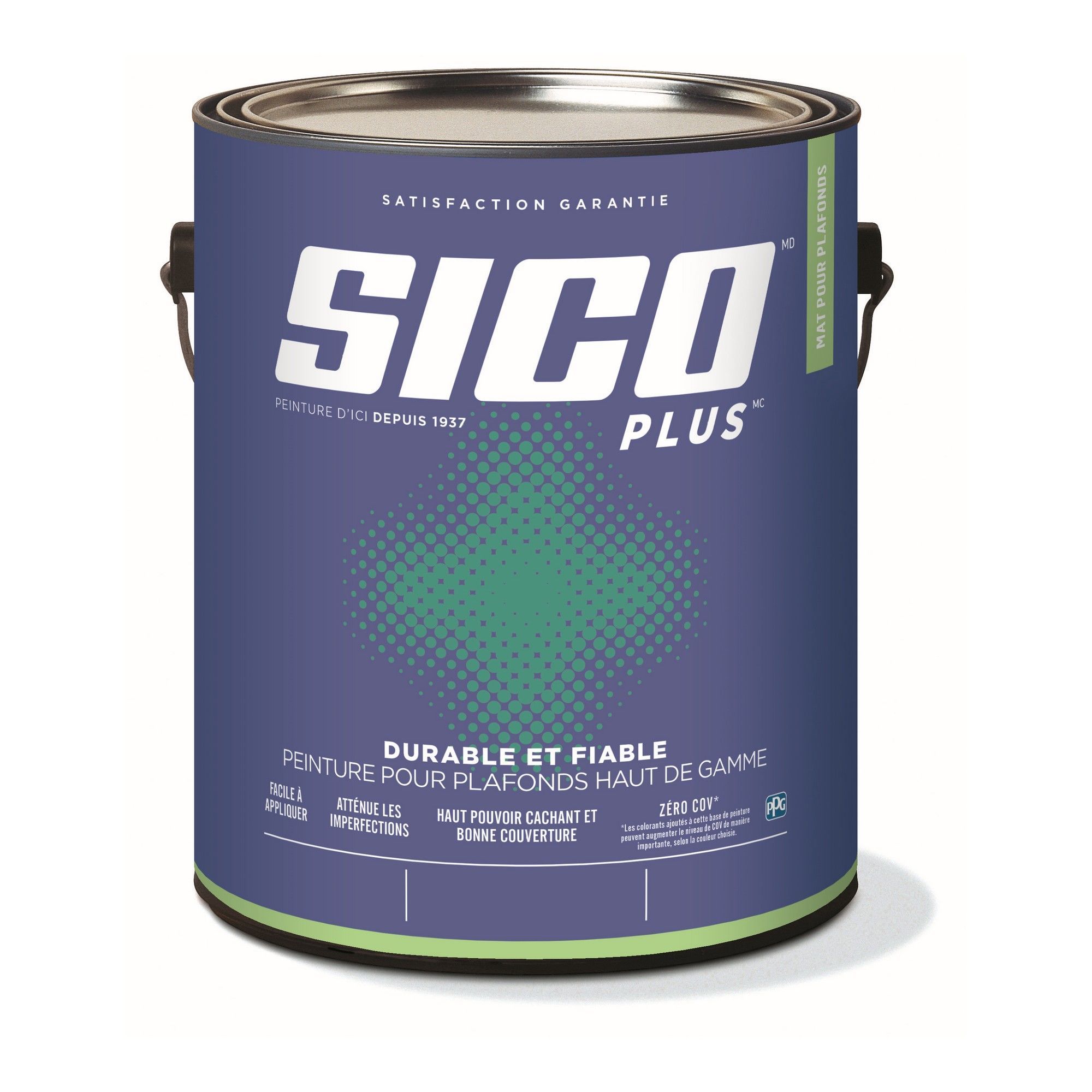 Paint SICO Plus for Ceilings - Flat - Base Pure White - 3.78 L from ...