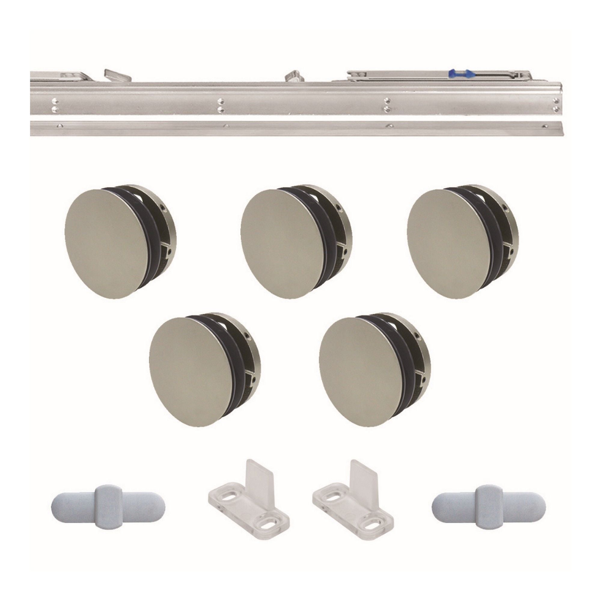 Invisible Door Track and Hardware Kit for Sliding Door - Chrome from ...