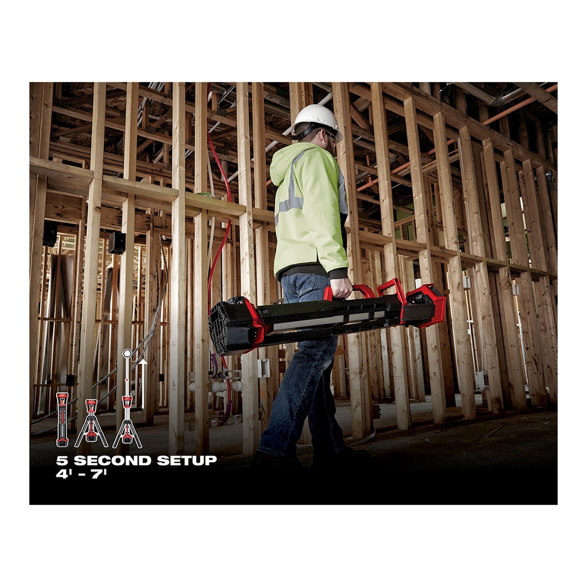 M18 18 V Lithium-Ion Cordless ROCKET Dual Power Tower Light from ...