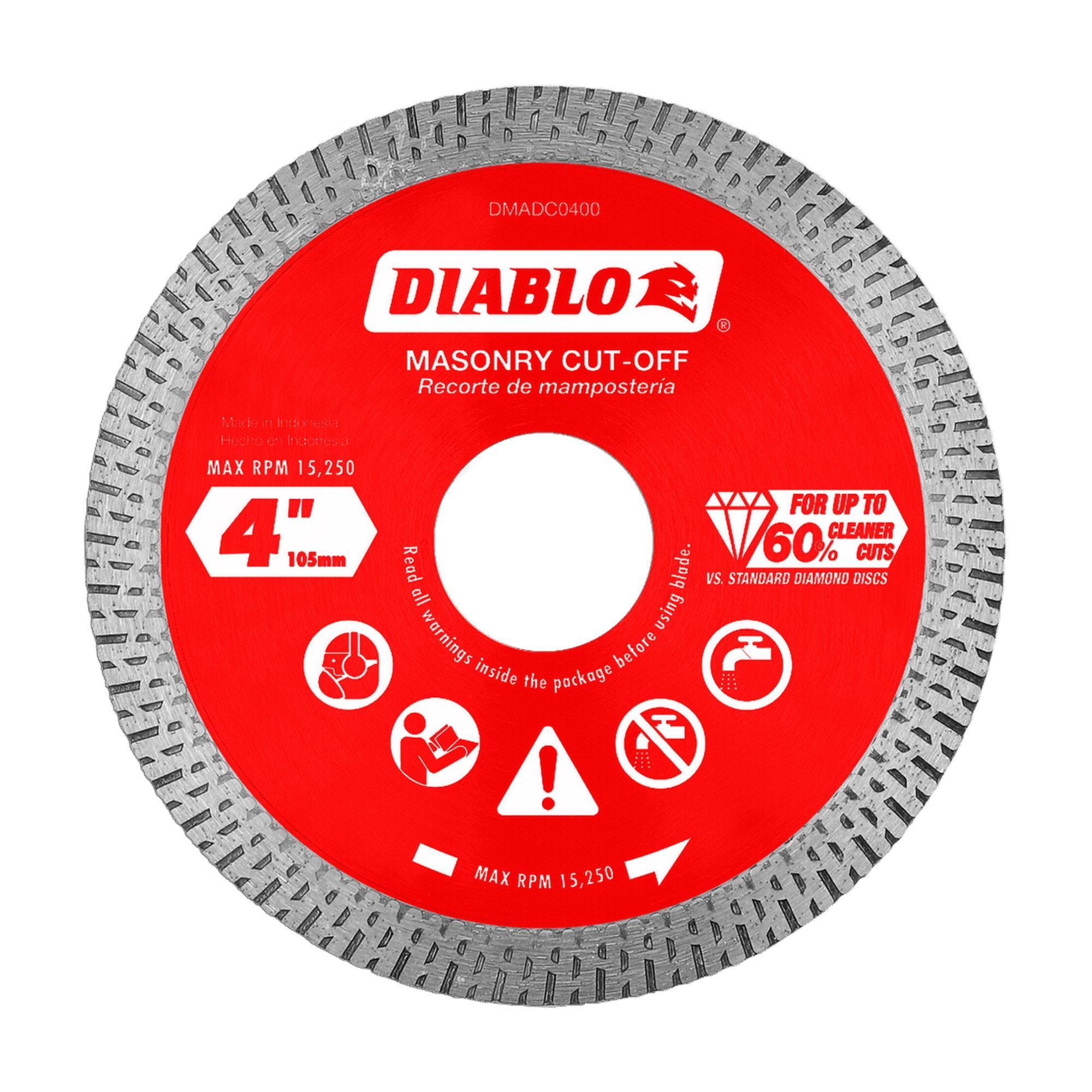Diamond Continuous Rim Cut-Off Disc for Masonry - 4" from DIABLO | BMR