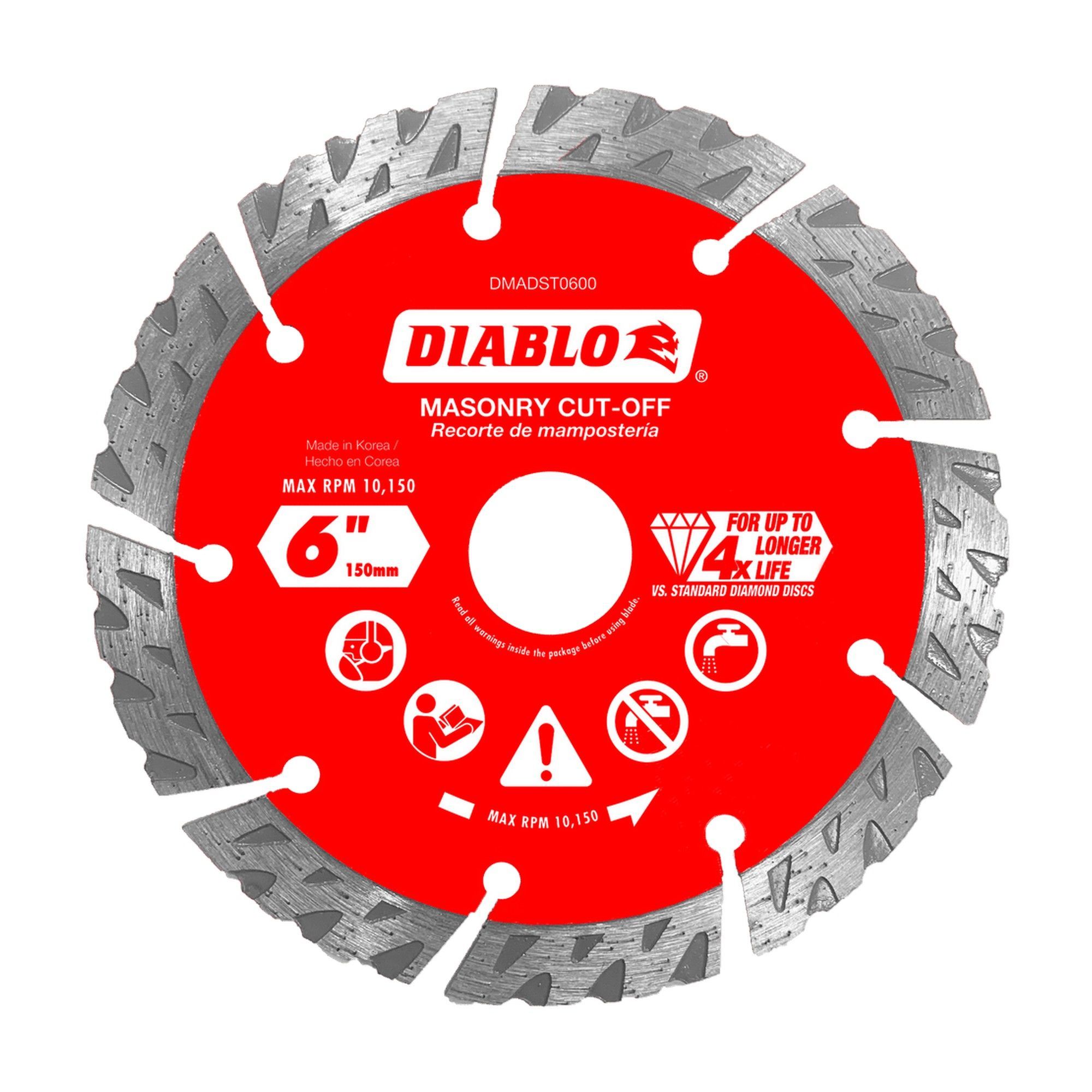 Diamond Segmented Turbo Cut-Off Disc for Masonry - 6" from DIABLO | BMR