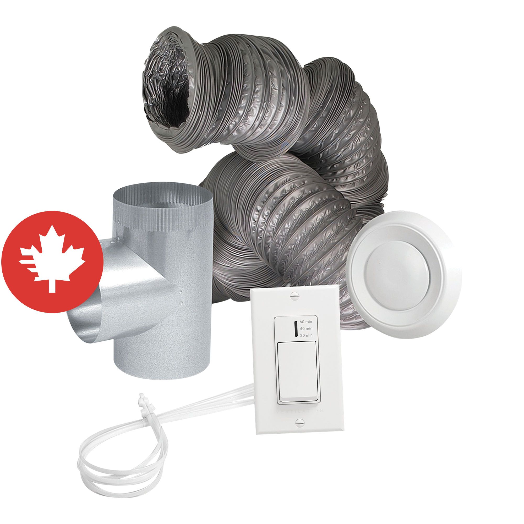 Optional Bathroom Installation Kit for Air Exchanger HRV110 & ERV130 ...