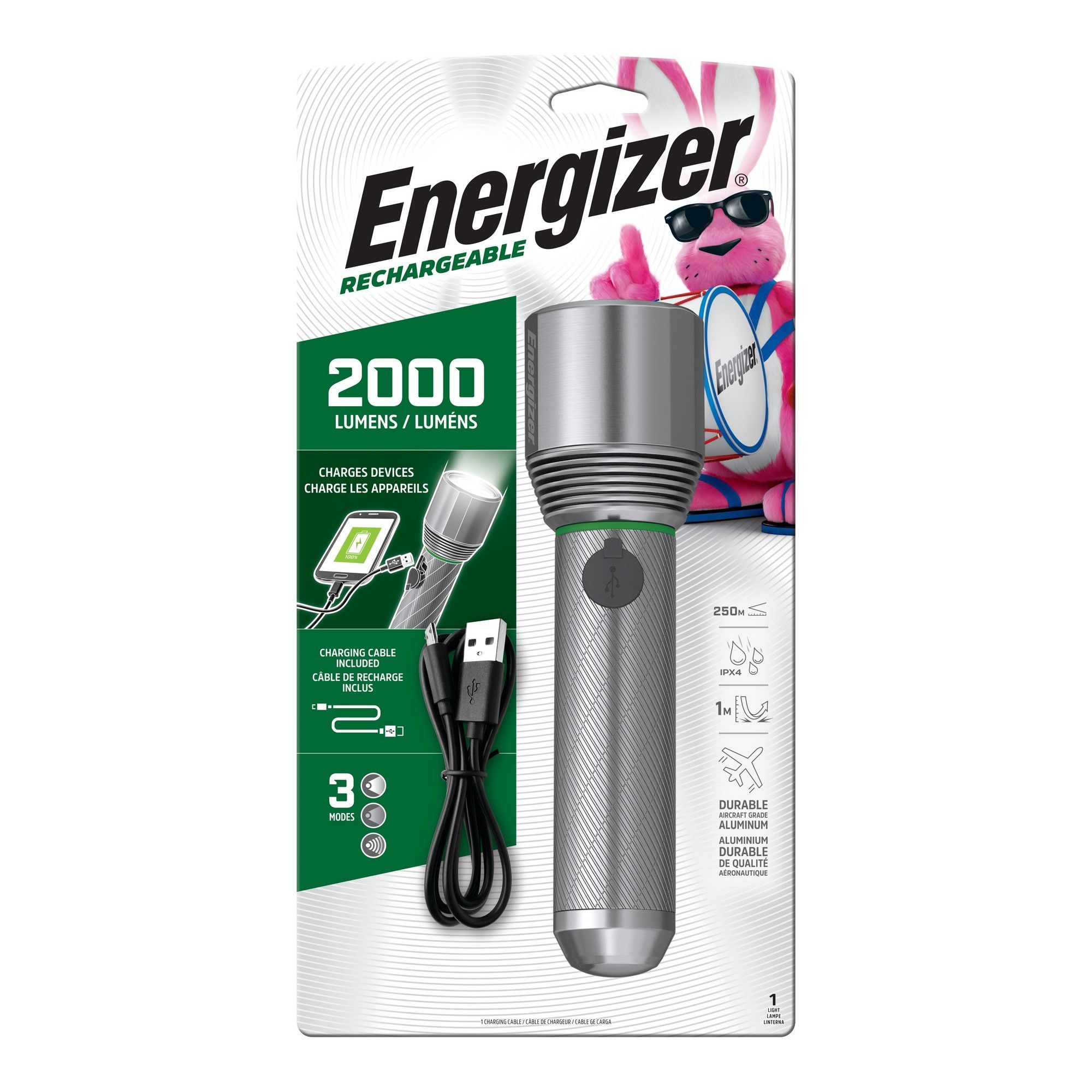 Energizer Super-Bright LED Rechargeable Flashlight - 2000 Lumens from ...