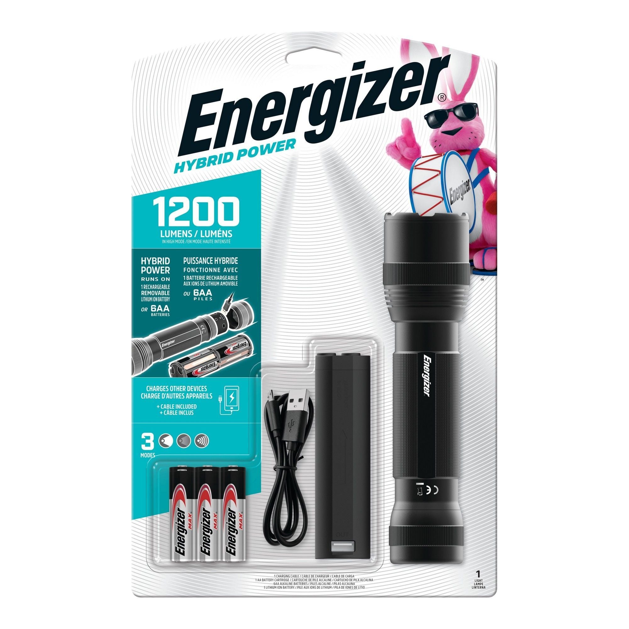 Energizer Tactical LED Rechargeable Flashlight - 1200 Lumens from ...