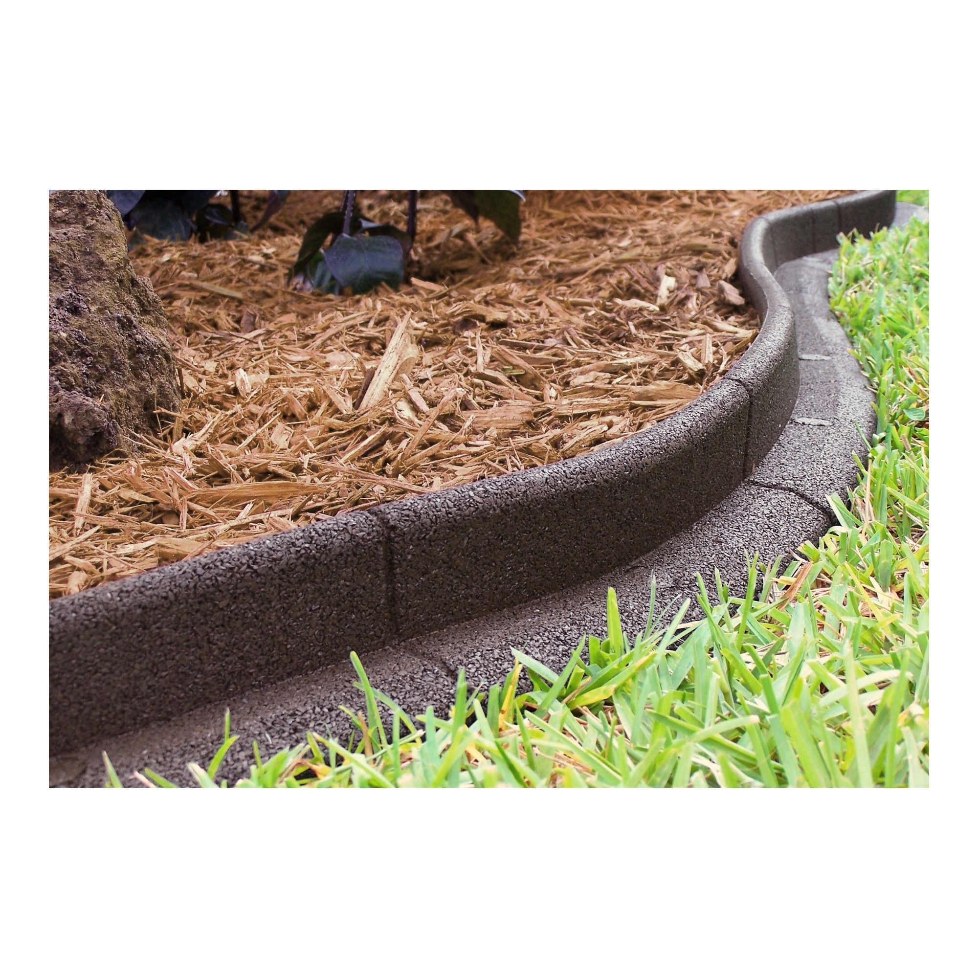 Ecoborder Landscape Edging - 4' - Rubber - Brown from TECHNOFLEX | BMR