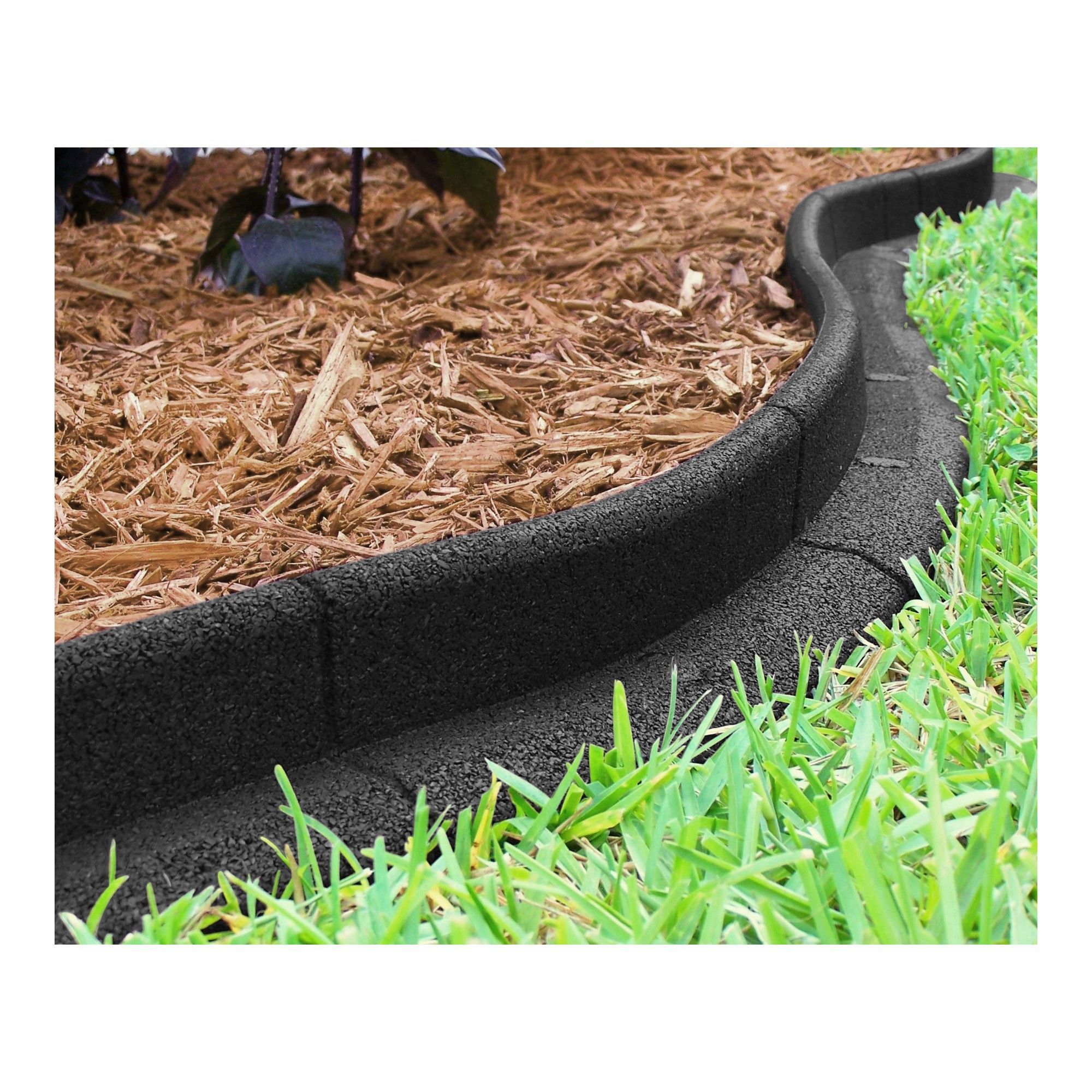 Ecoborder Landscape Edging - 4' - Rubber - Black from TECHNOFLEX | BMR