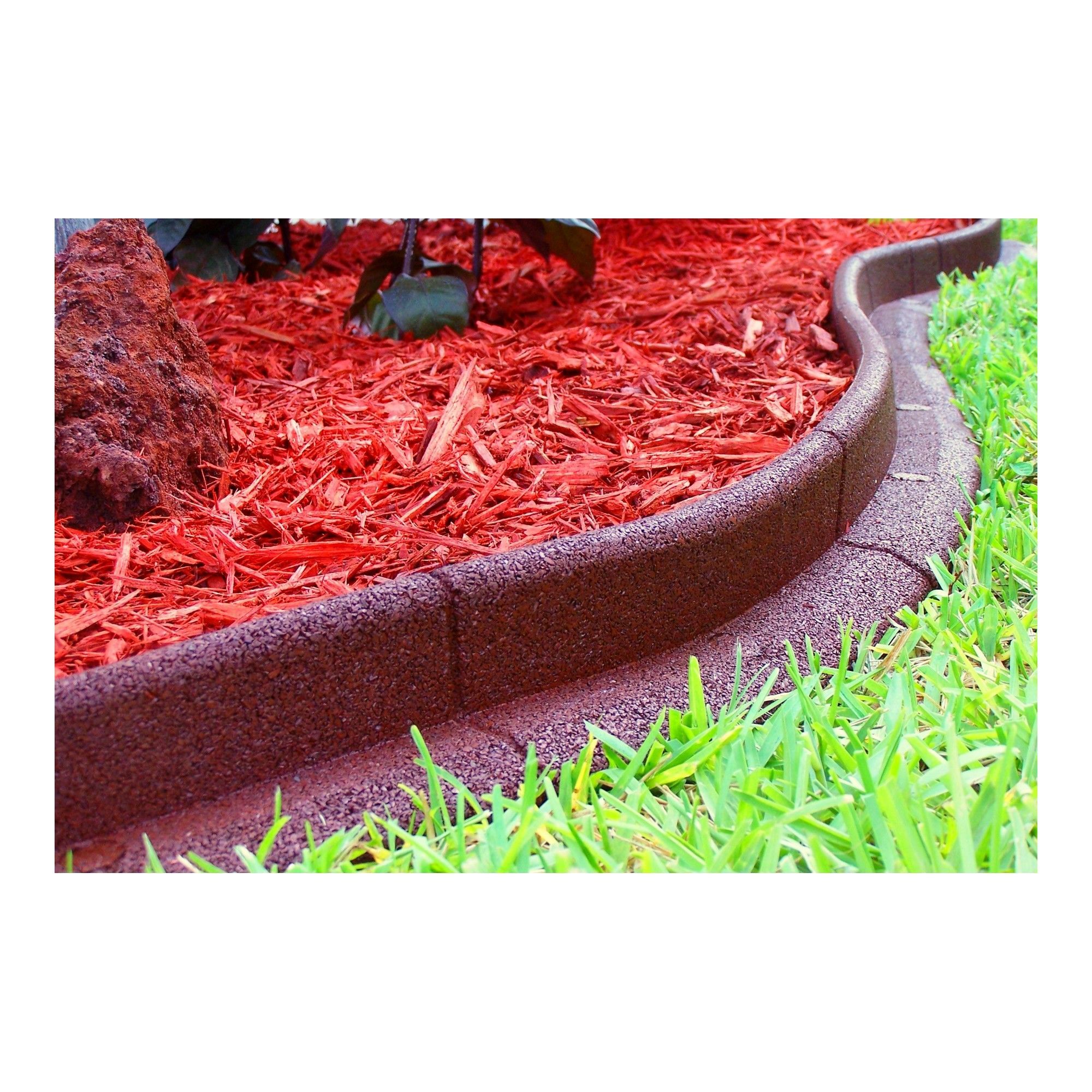 Ecoborder Landscape Edging - 4' - Rubber - Red from TECHNOFLEX | BMR