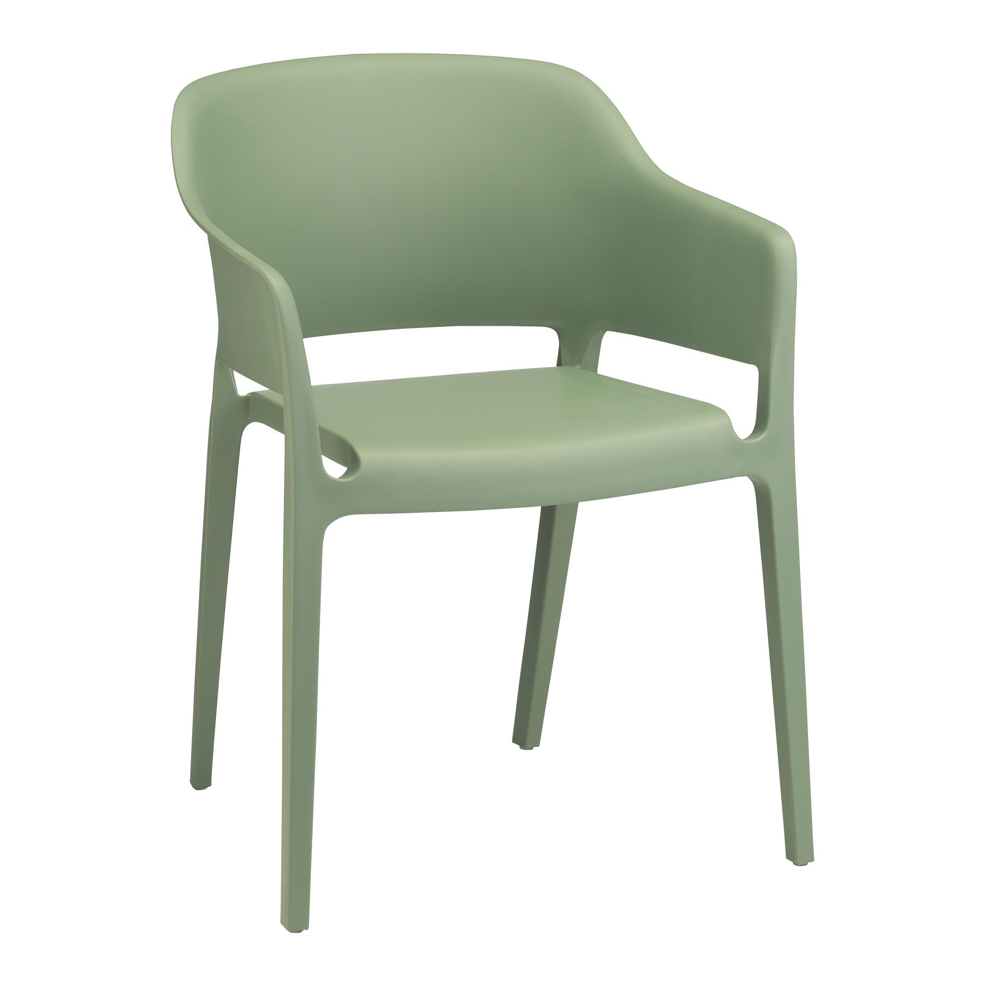 Stackable Plastic Chair - Sage from MOSS INTERNATIONAL | BMR