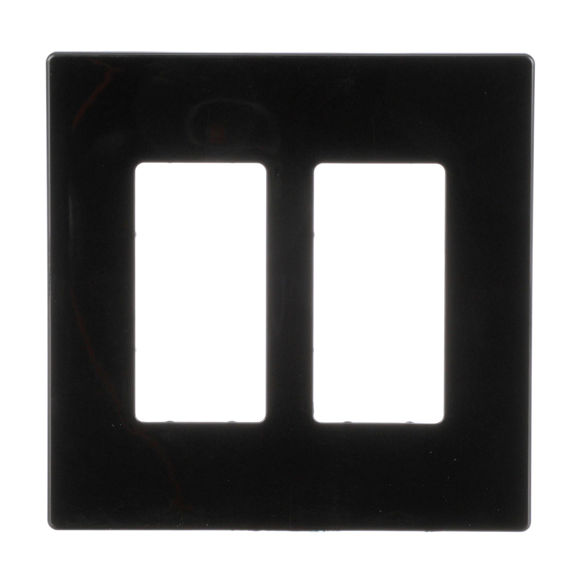 Decorative Double Wall Plate In Polycarbonate, Black from EATON COOPER ...