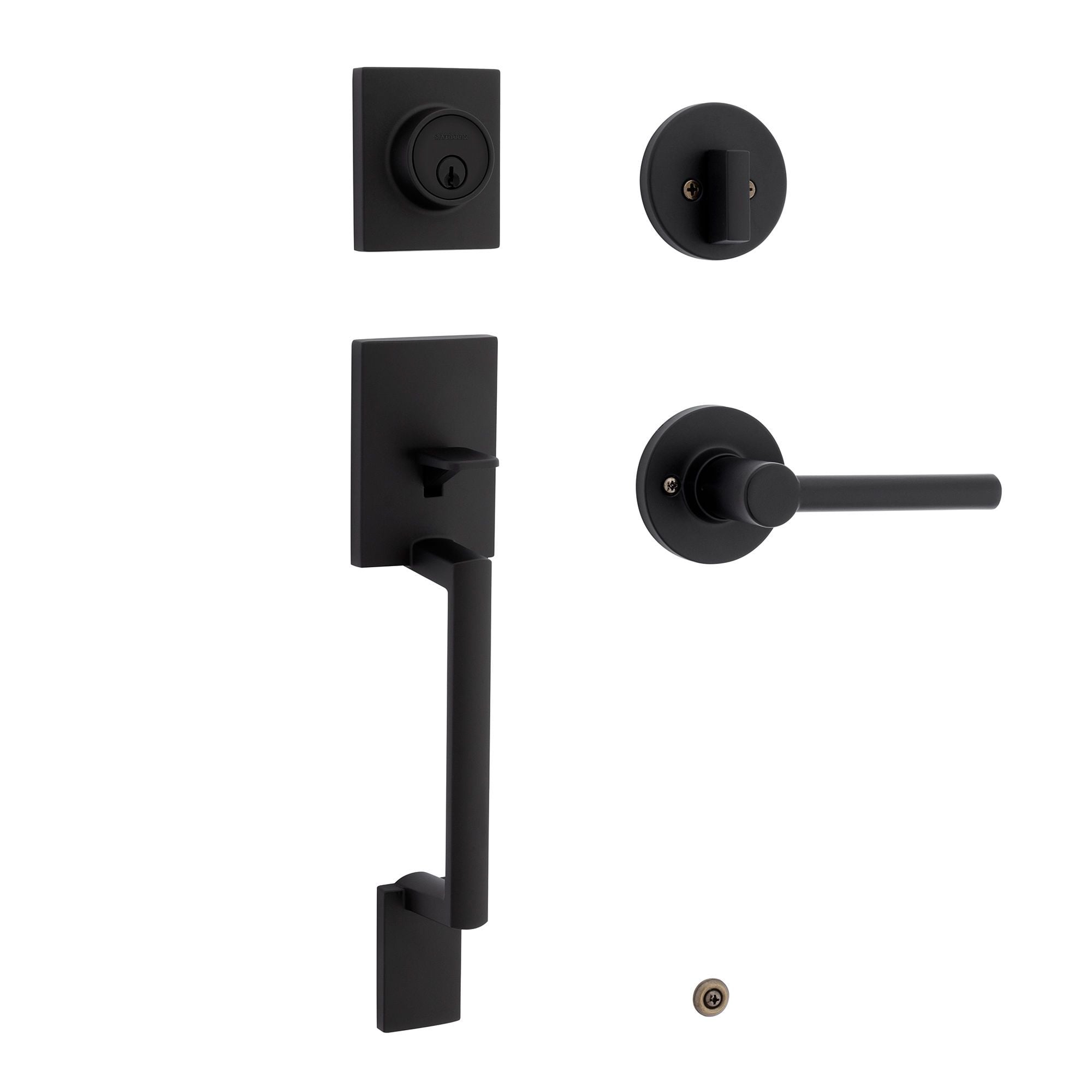 Latch For Exterior Door - Branton/Reminy - Matt Black from WEISER | BMR