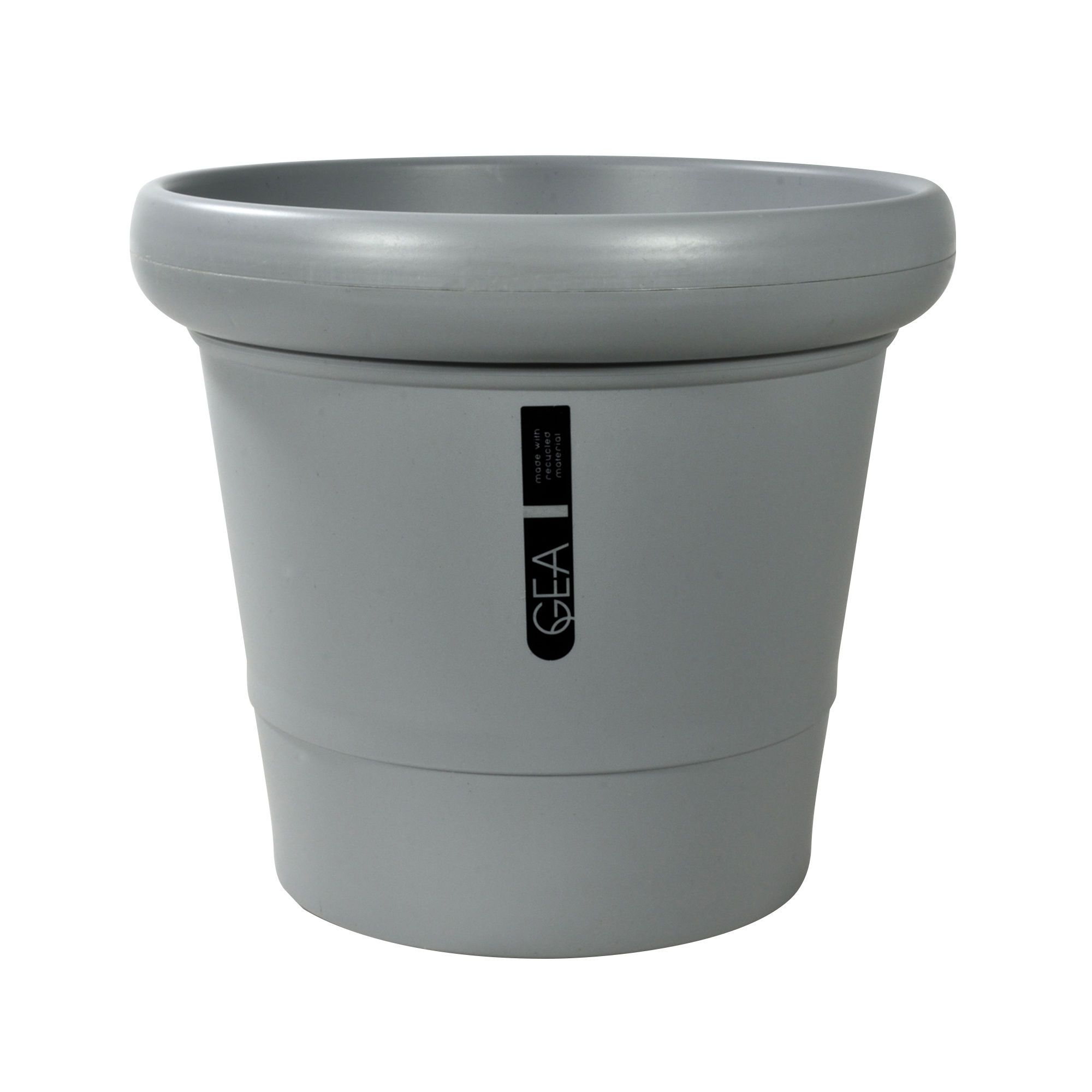 Pot d'intérieur en plastique,Gea, gris, 12" de VASERIE P.L.P. | BMR