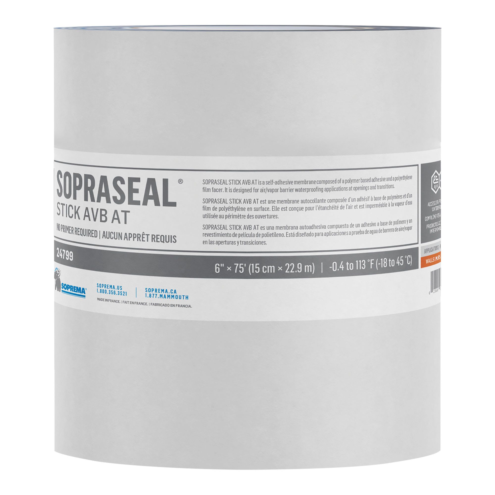 Sopraseal Stick Membrane - 6" x 75' from SOPREMA | BMR