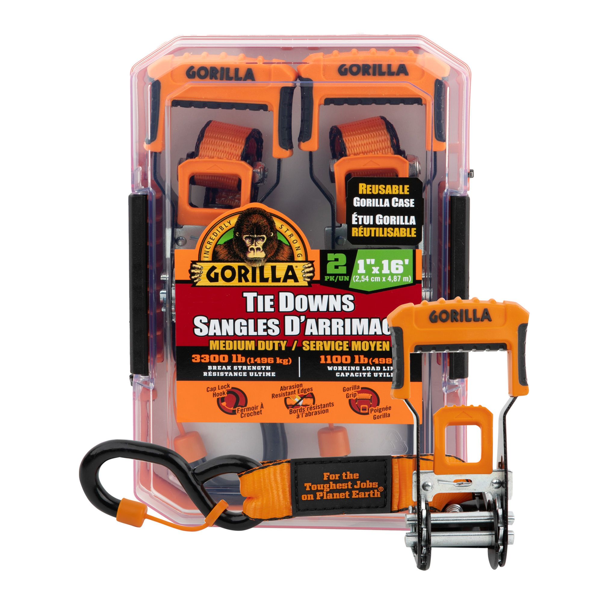 Gorilla Tie-Down Straps - 1" x 16' - 2/Pkg from ERICKSON | BMR
