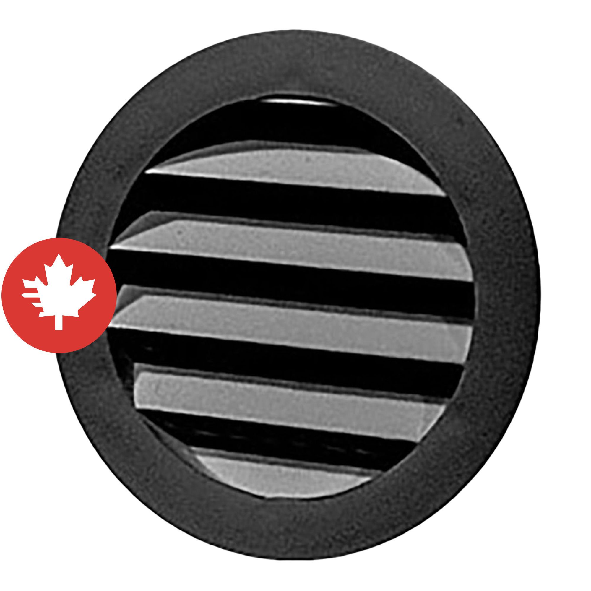 Plastic Round Mini Louvers - Black - 3" from CANPLAS INDUSTRIES | BMR
