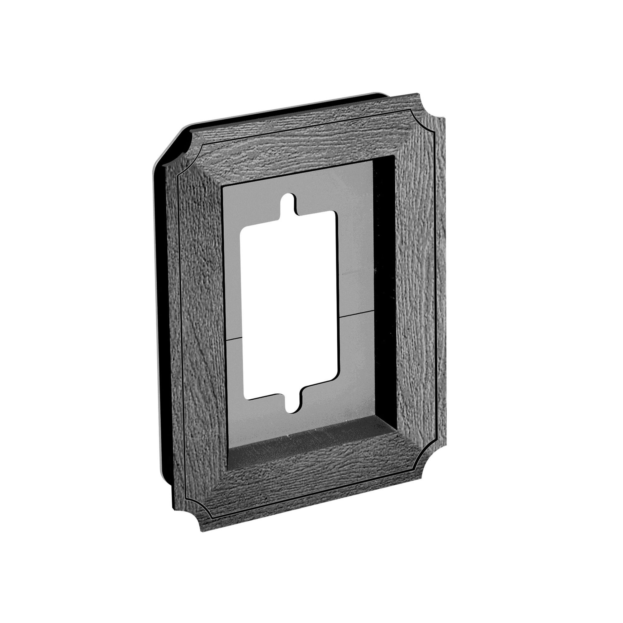 Flush Electrical Block Scalloped, Black from CANPLAS INDUSTRIES | BMR